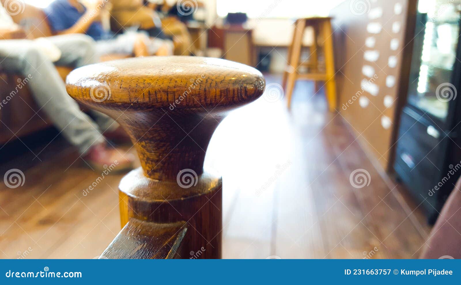 Brown Head of Arm Rest on a Chair Stock Image - Image of lighting ...