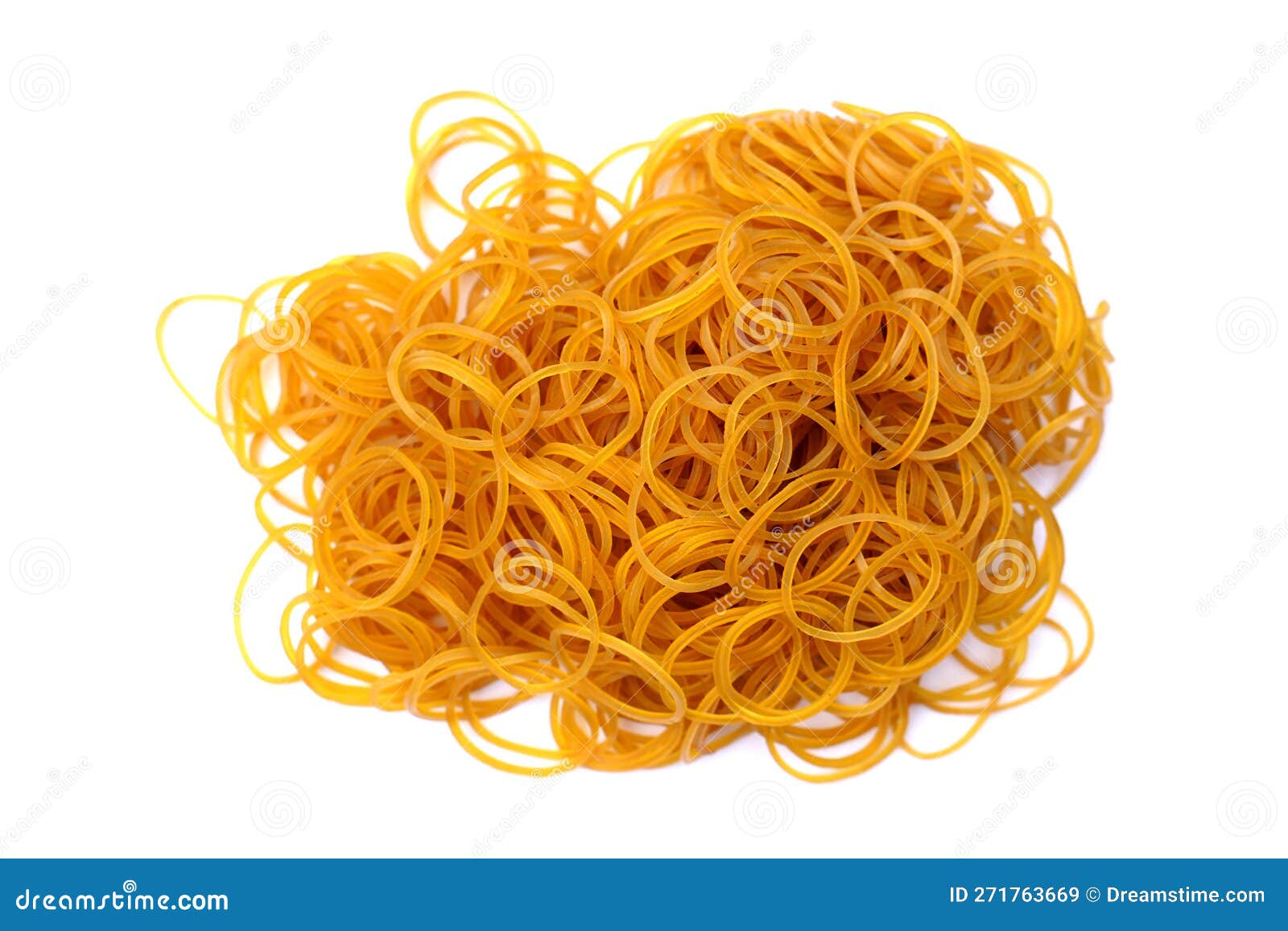 Brown Rubber Bands Isolated on White Background. Stock Image - Image of ...