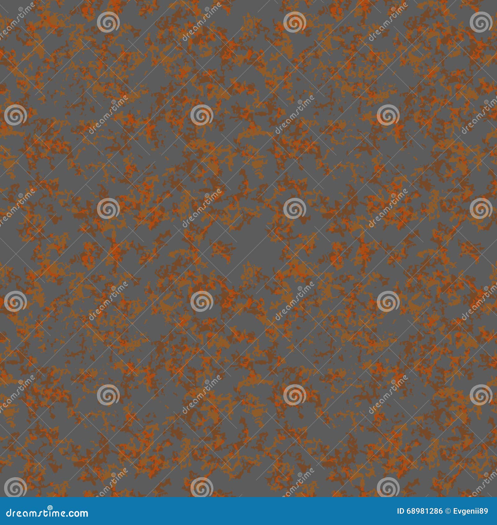Brown Rust Texture on Metal, Seamless Pattern Stock Illustration ...
