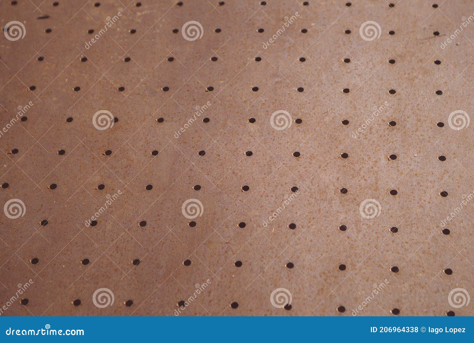 Brown Rusty Metal Plate with Small Holes Stock Photo - Image of macro ...