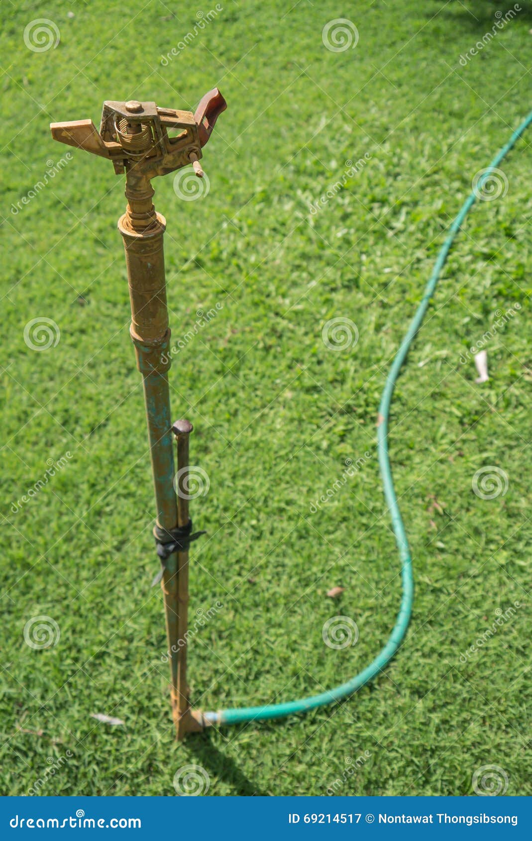Brown rusty sprinkler stock image. Image of irrigate - 69214517