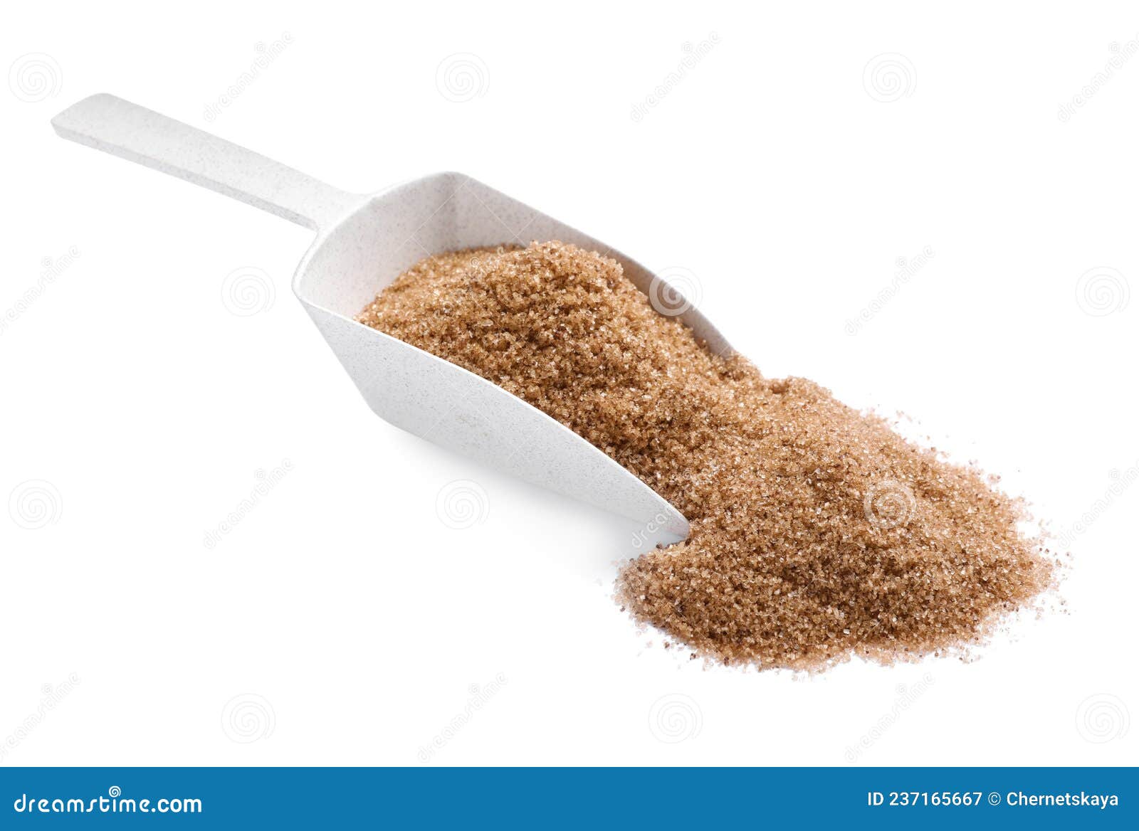 Brown Salt and Scoop on White Background Stock Image - Image of salt ...