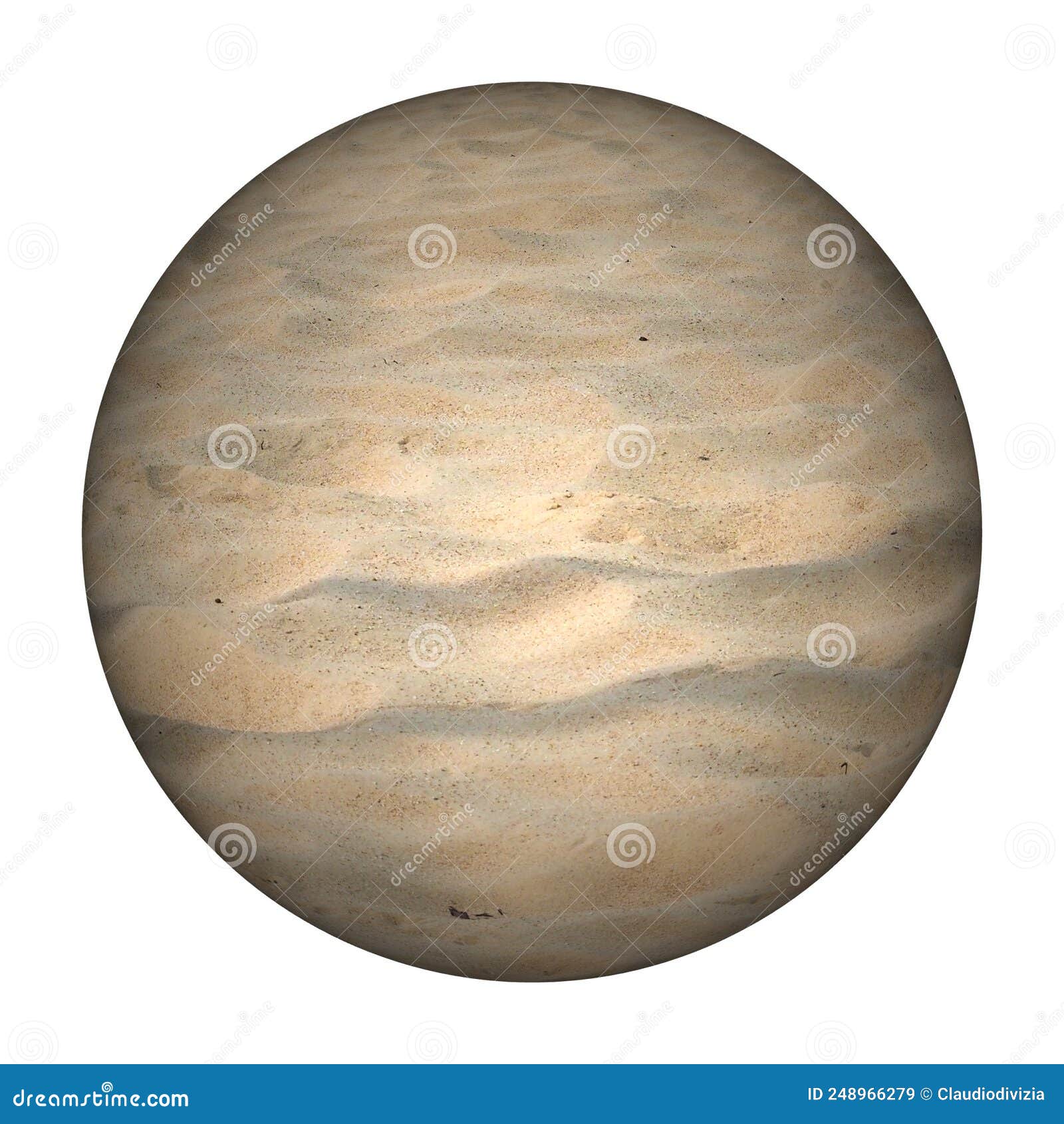 Brown Sand Sphere White Background Stock Illustration - Illustration of ...