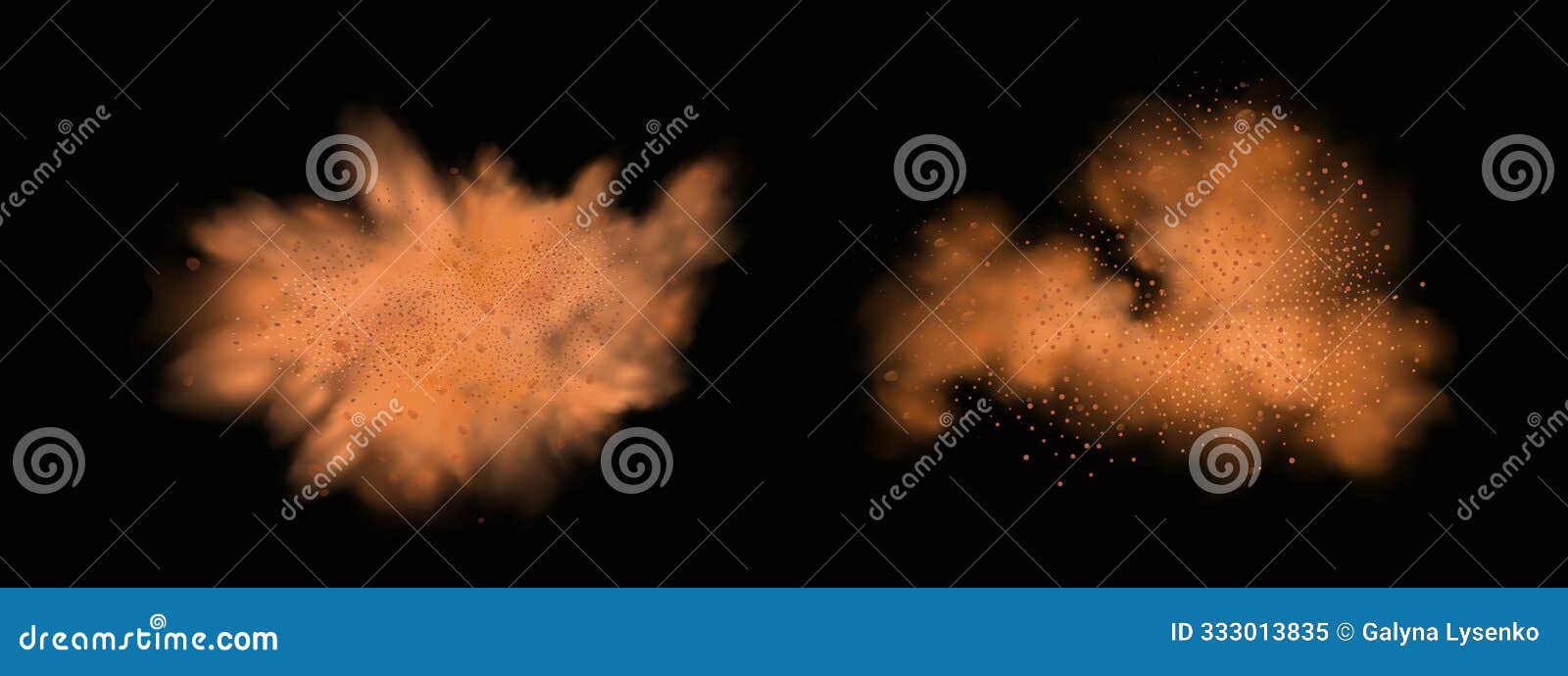 Sand Explosion On White Background Dramatic Desert Dust Cloud Stock ...