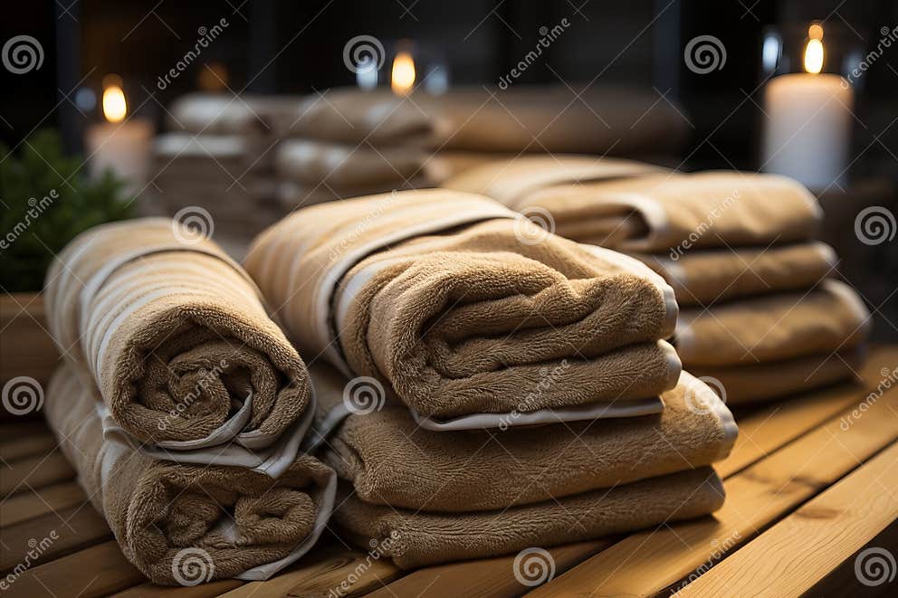 Brown Sauna Sheets for Relaxation and Tranquility in Interior Spa ...