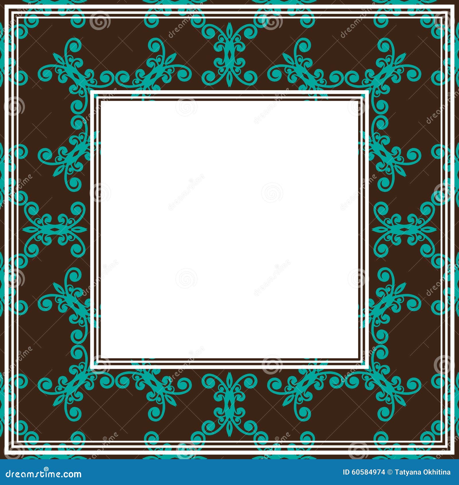 Brown seamless border stock vector. Illustration of background - 60584974