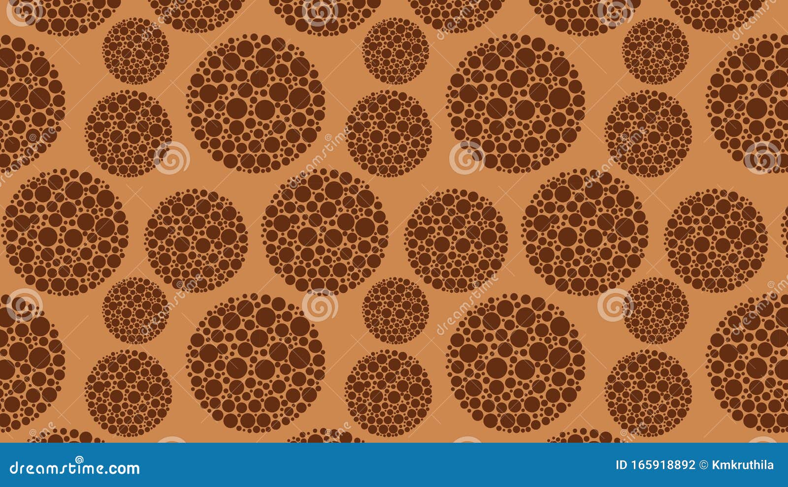 Brown Seamless Dotted Circles Background Pattern Stock Vector ...