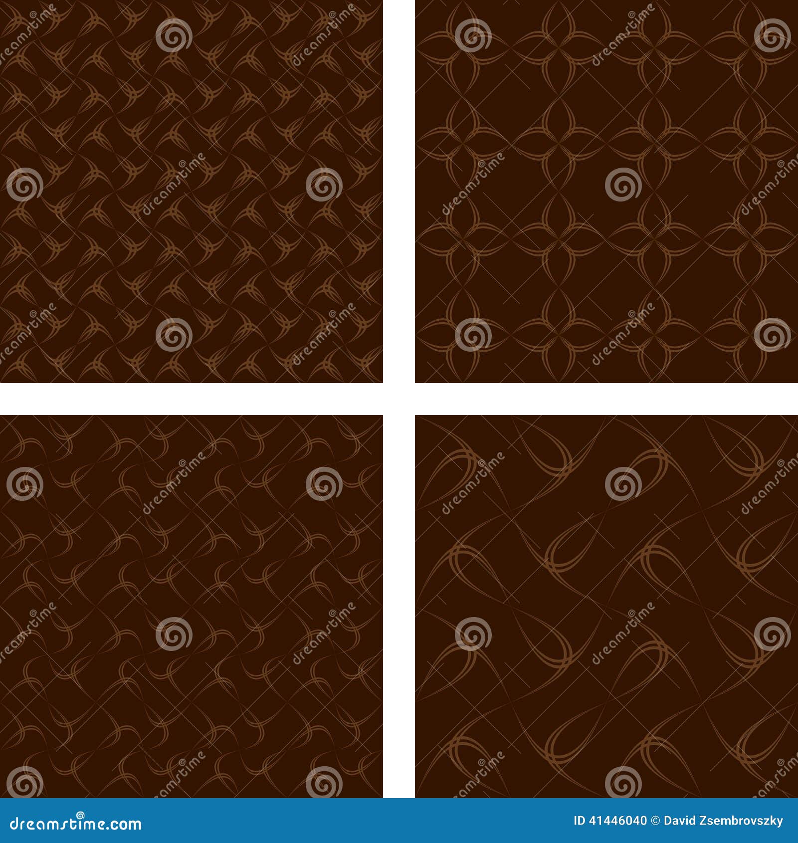Brown Seamless Pattern Background Set Stock Vector - Illustration of ...
