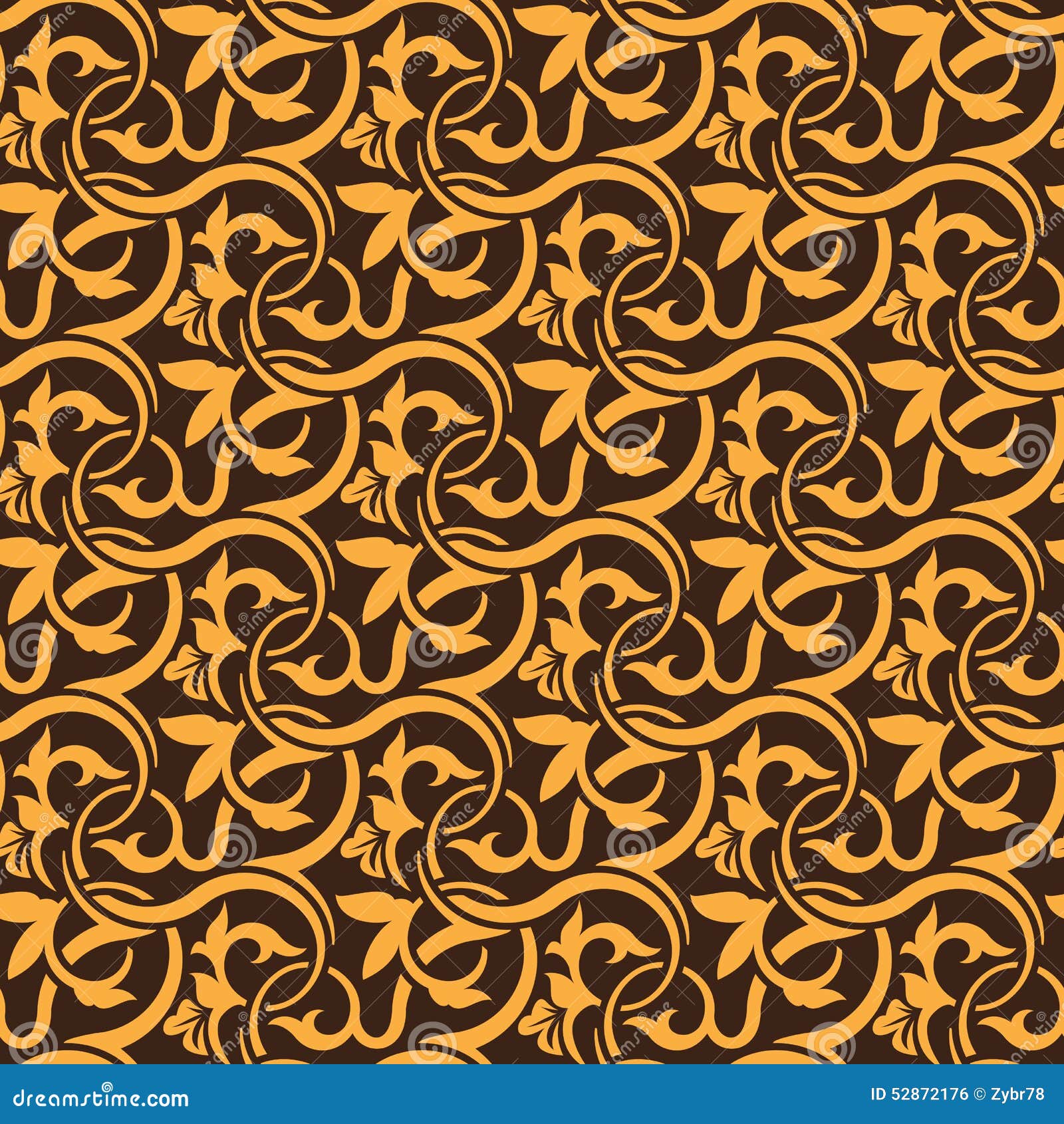 Brown seamless pattern stock vector. Illustration of wallpaper - 52872176