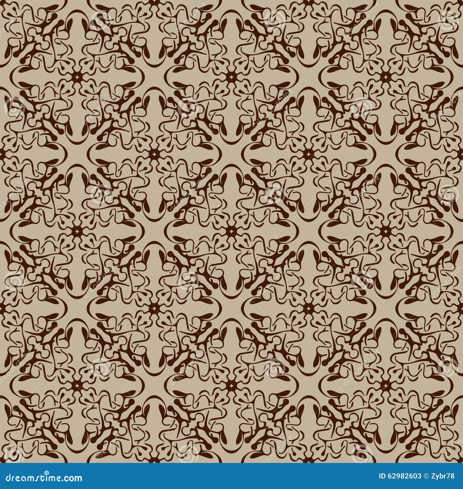 Brown seamless pattern stock vector. Illustration of vector - 62982603