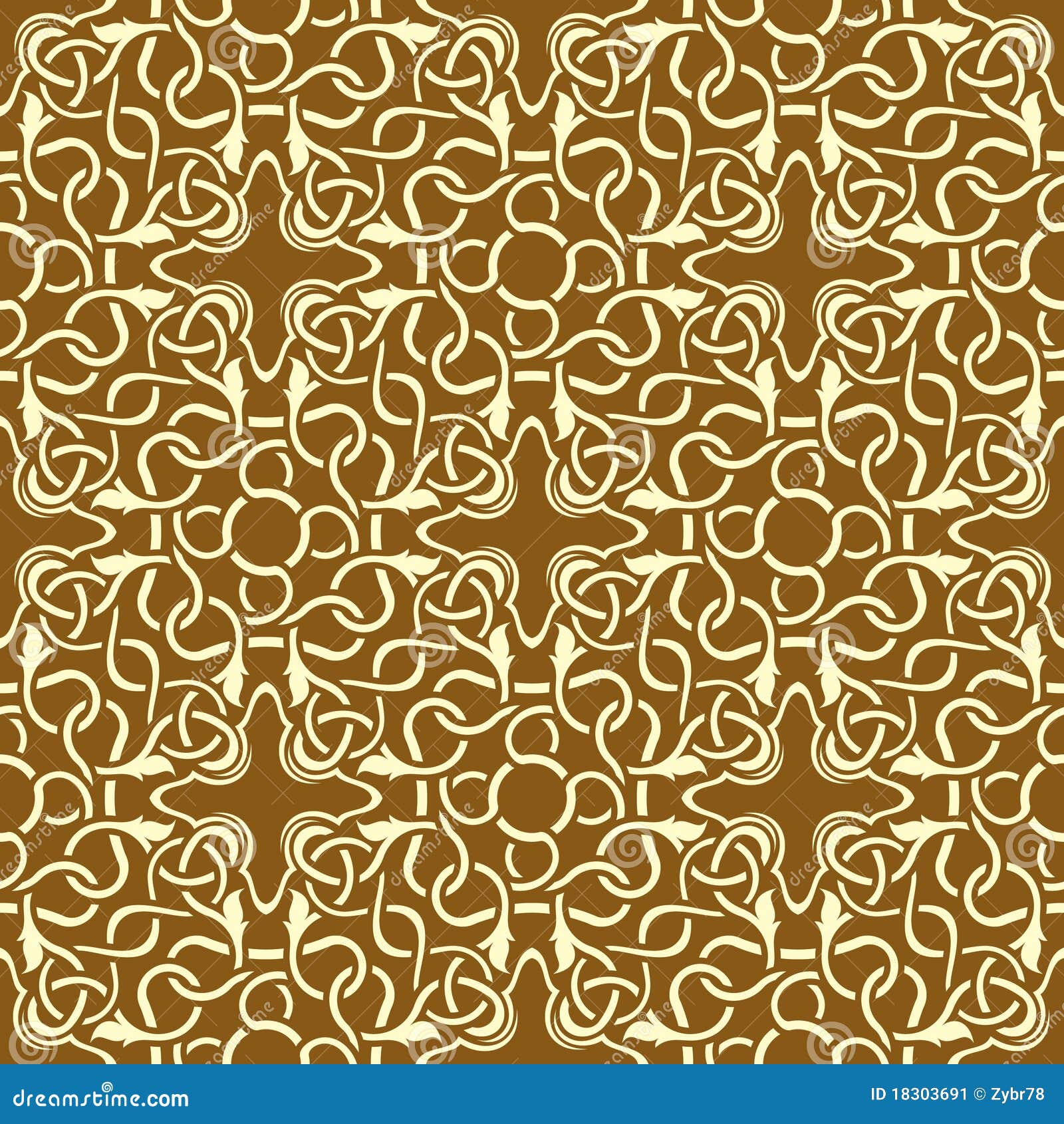 Brown seamless wallpaper stock vector. Illustration of drapery - 18303691