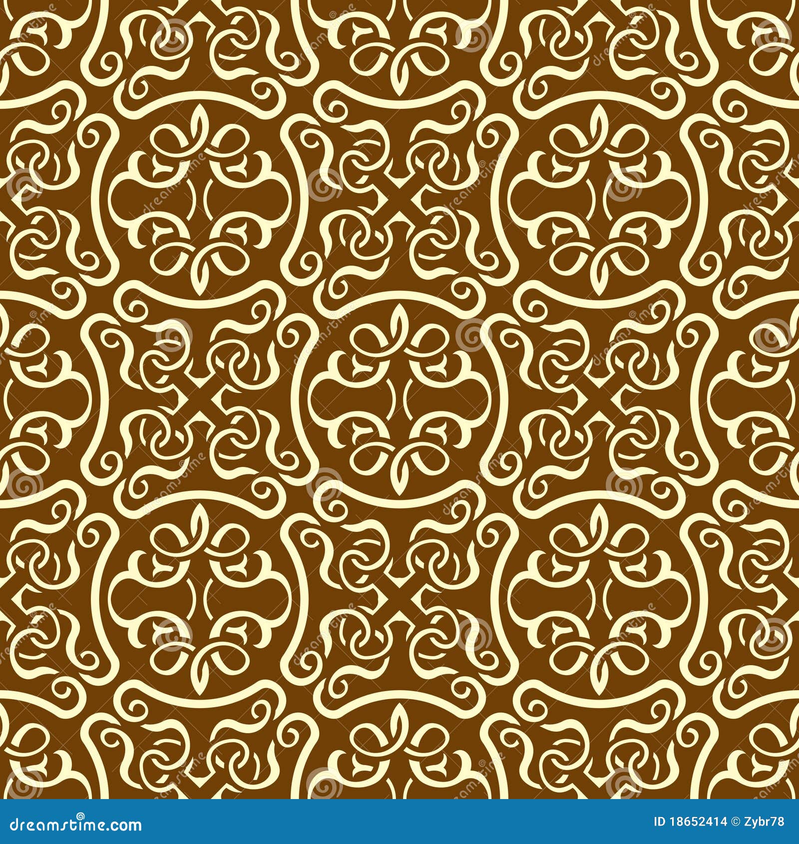 Brown seamless wallpaper stock vector. Illustration of decor - 18652414