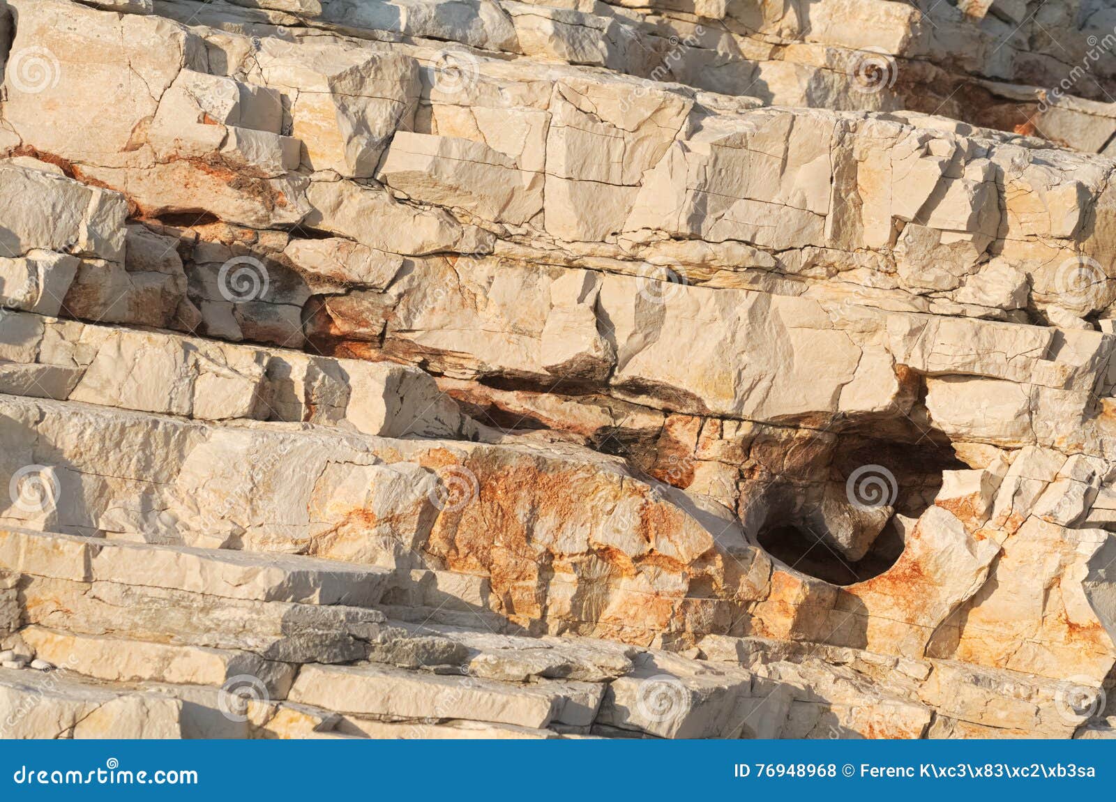 Brown Sedimentary Rocks stock photo. Image of stone, strata - 76948968