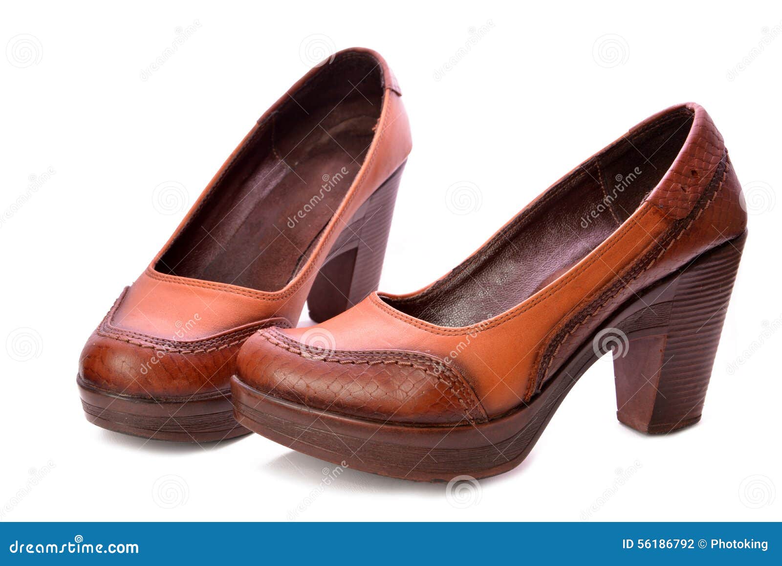 BROWN SHOES stock photo. Image of dilsiz, heel, basic - 56186792