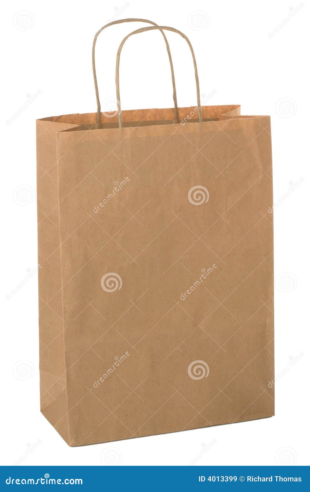 Brown shopping bag. stock image. Image of brown, isolated - 4013399