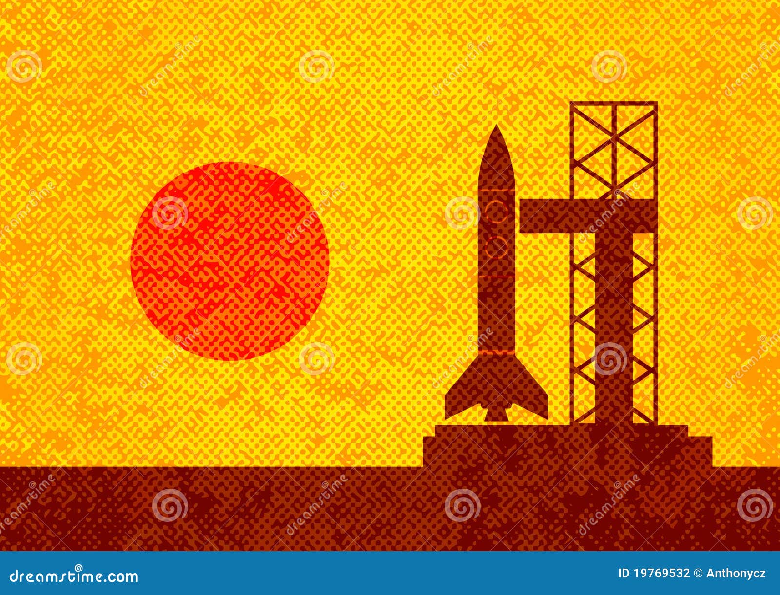 Brown silhouette of rocket stock vector. Illustration of journey - 19769532