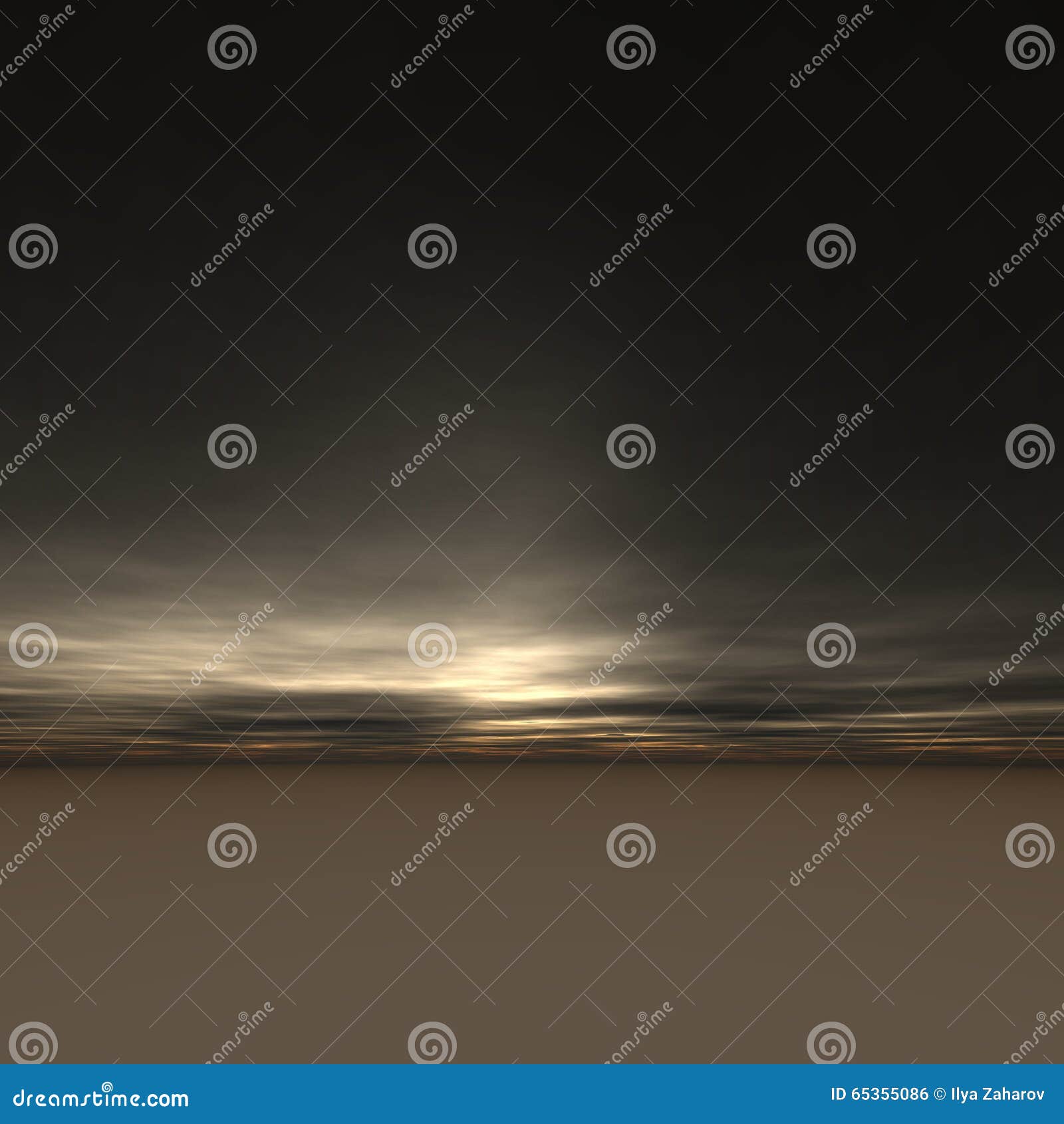 Brown the Sky in a Dark Time Stock Illustration - Illustration of ...