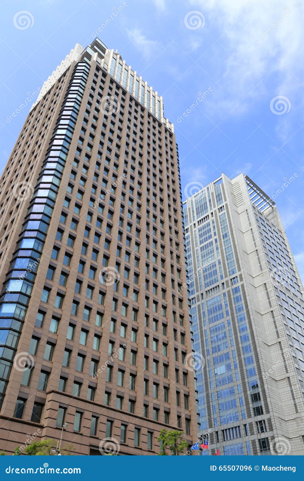 Brown Skyscraper and Blue Skyscraper Stock Photo - Image of beautiful ...