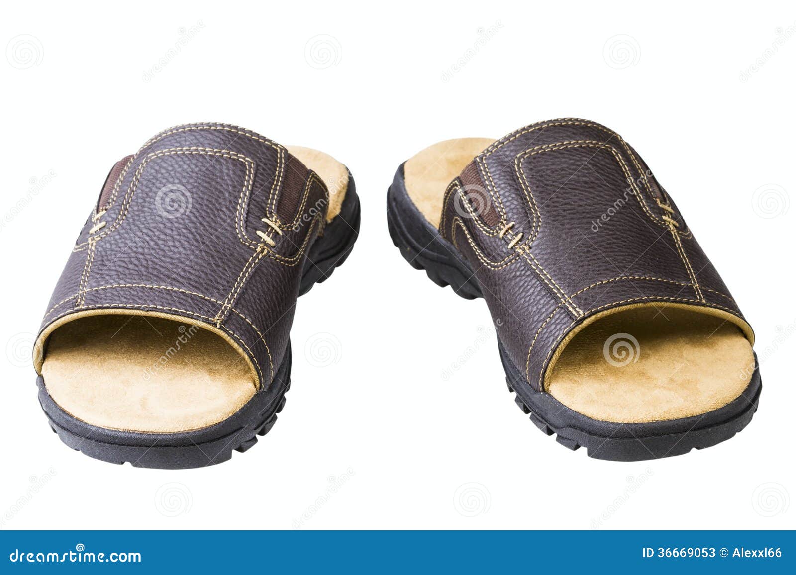 Brown slides stock image. Image of durable, strap, upper - 36669053