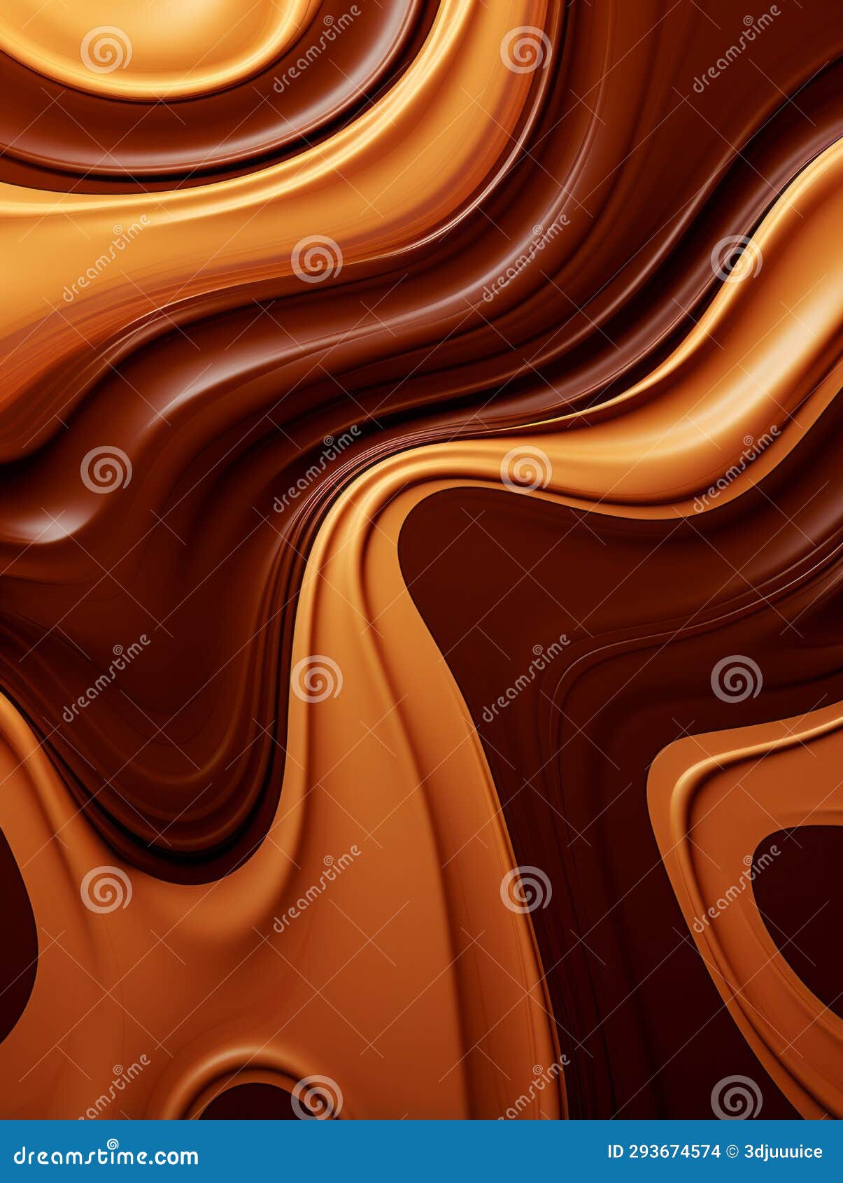 Brown Slime Creative Abstract Wavy Texture. Stock Illustration ...