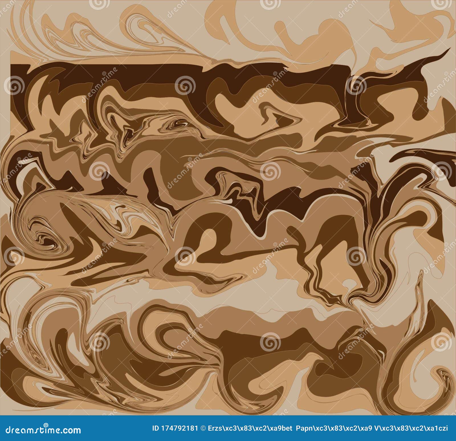 Brown Smeared Paint Stain, Texture and Background. Stock Illustration ...