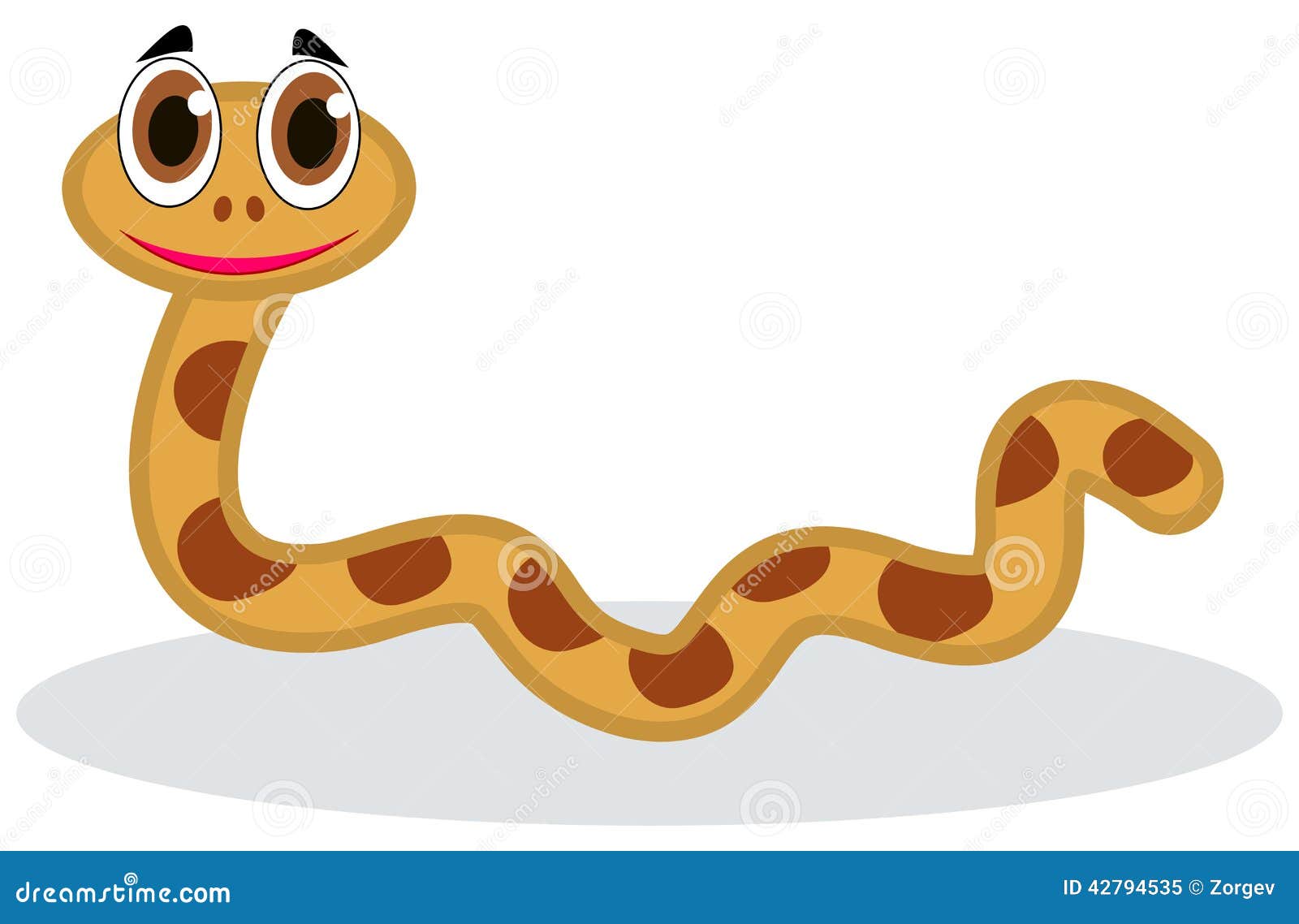 A brown snake stock illustration. Illustration of move - 42794535