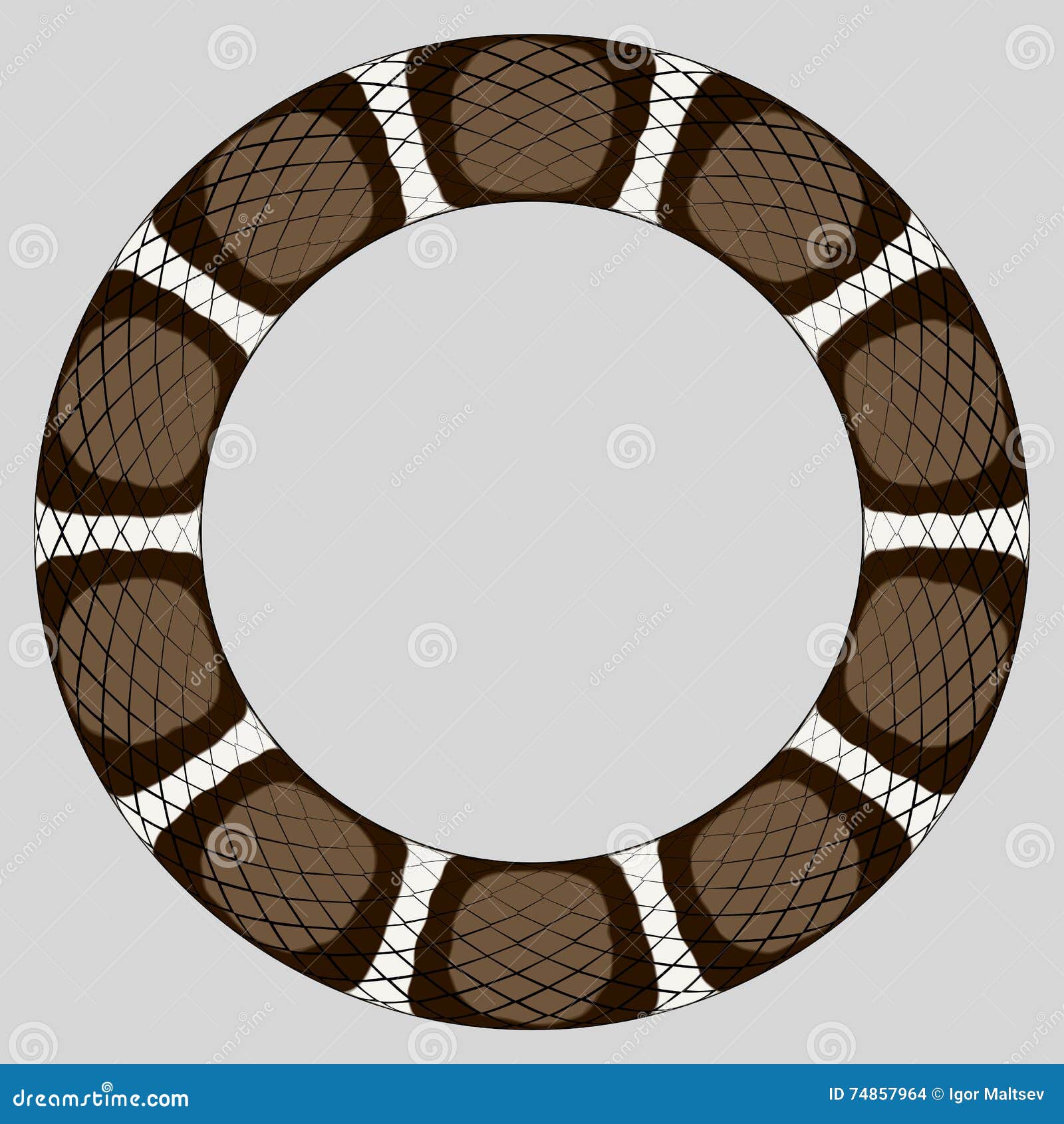 Brown snake ring stock vector. Illustration of element - 74857964