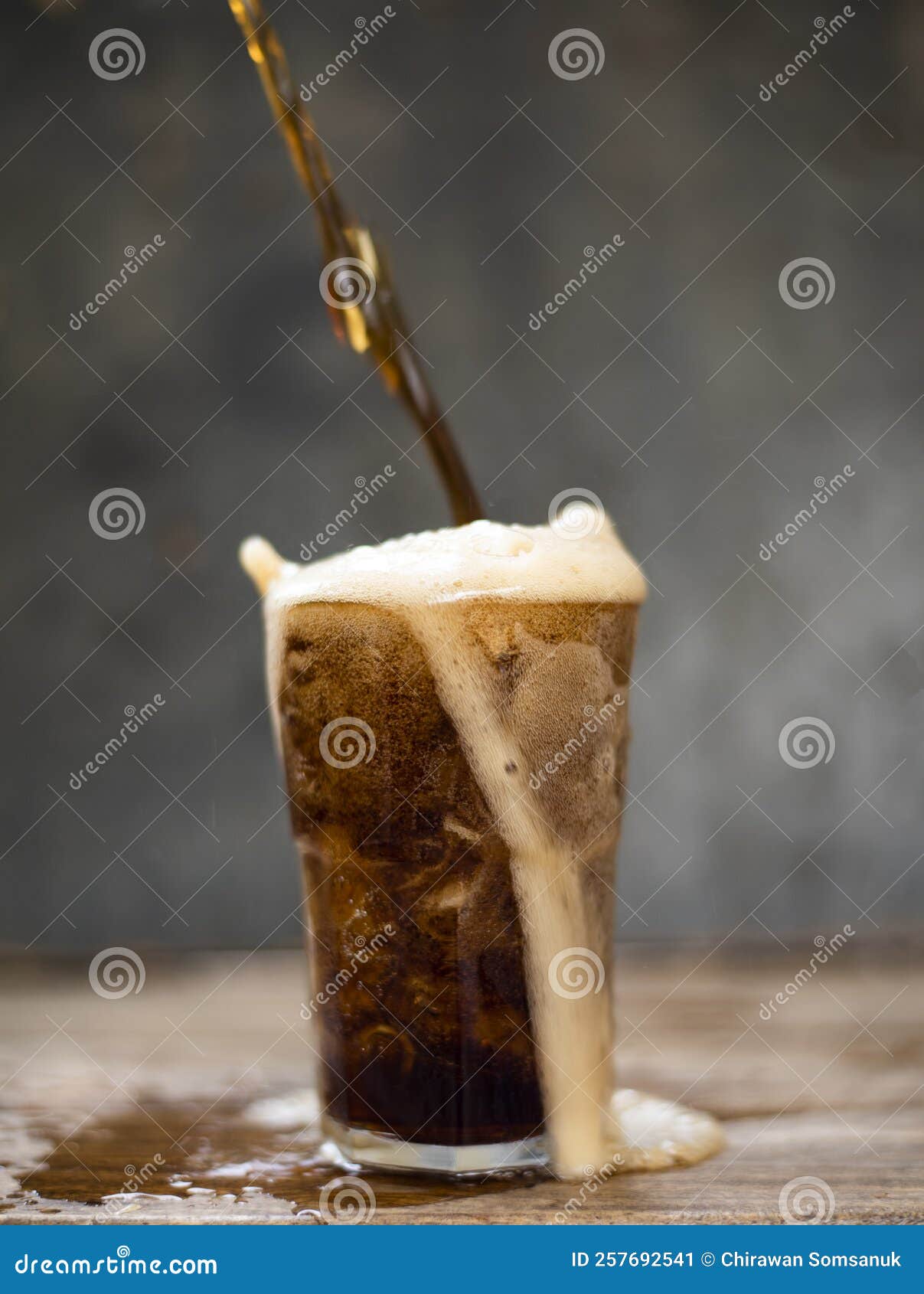 Brown soft drink splash. stock image. Image of fizz - 257692541