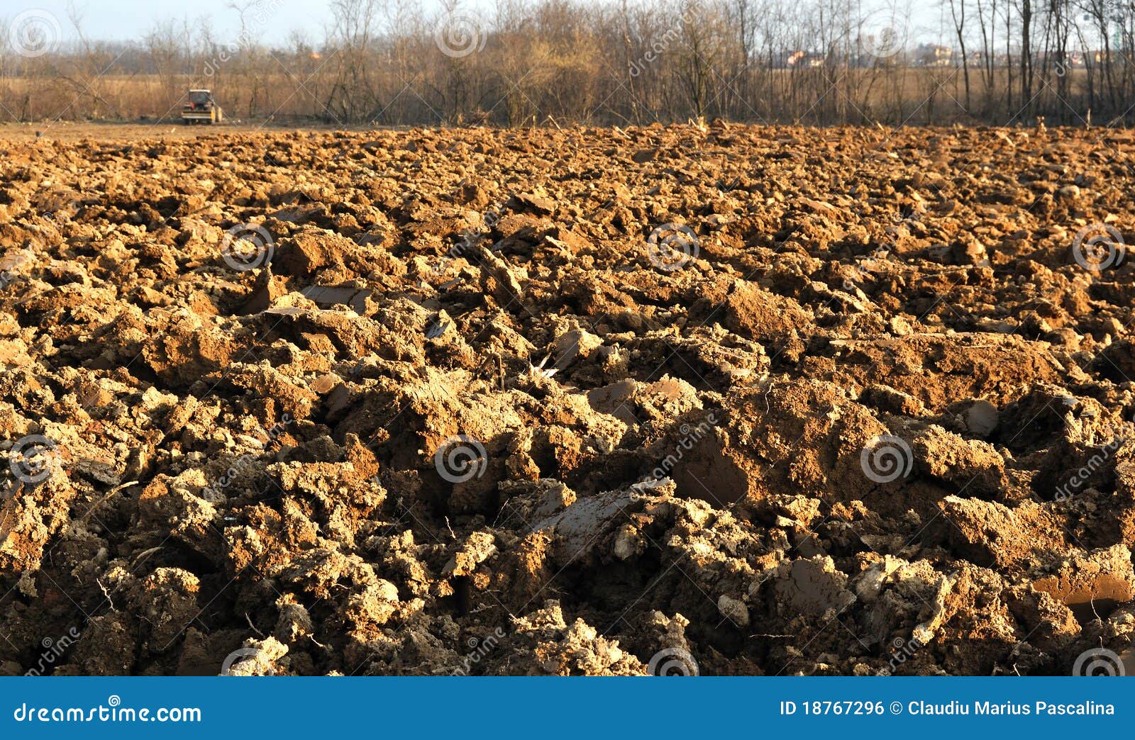 Brown soil stock photo. Image of blue, mounds, soil, planting - 18767296