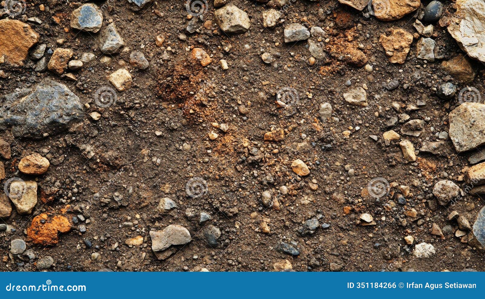 Brown Soil with Assorted Rocks and Pebbles Texture Stock Illustration ...