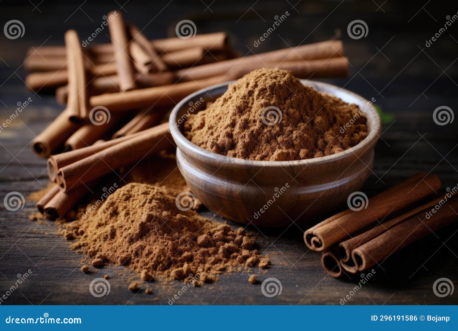 Brown Spice Bliss - Ground Cinnamon Powder. AI Generated Stock ...