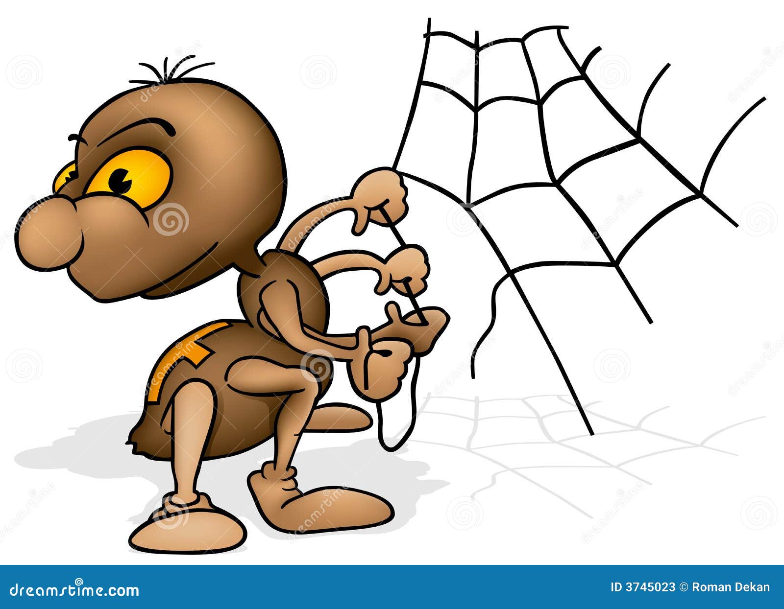 Brown Spider stock vector. Illustration of brown, children - 3745023