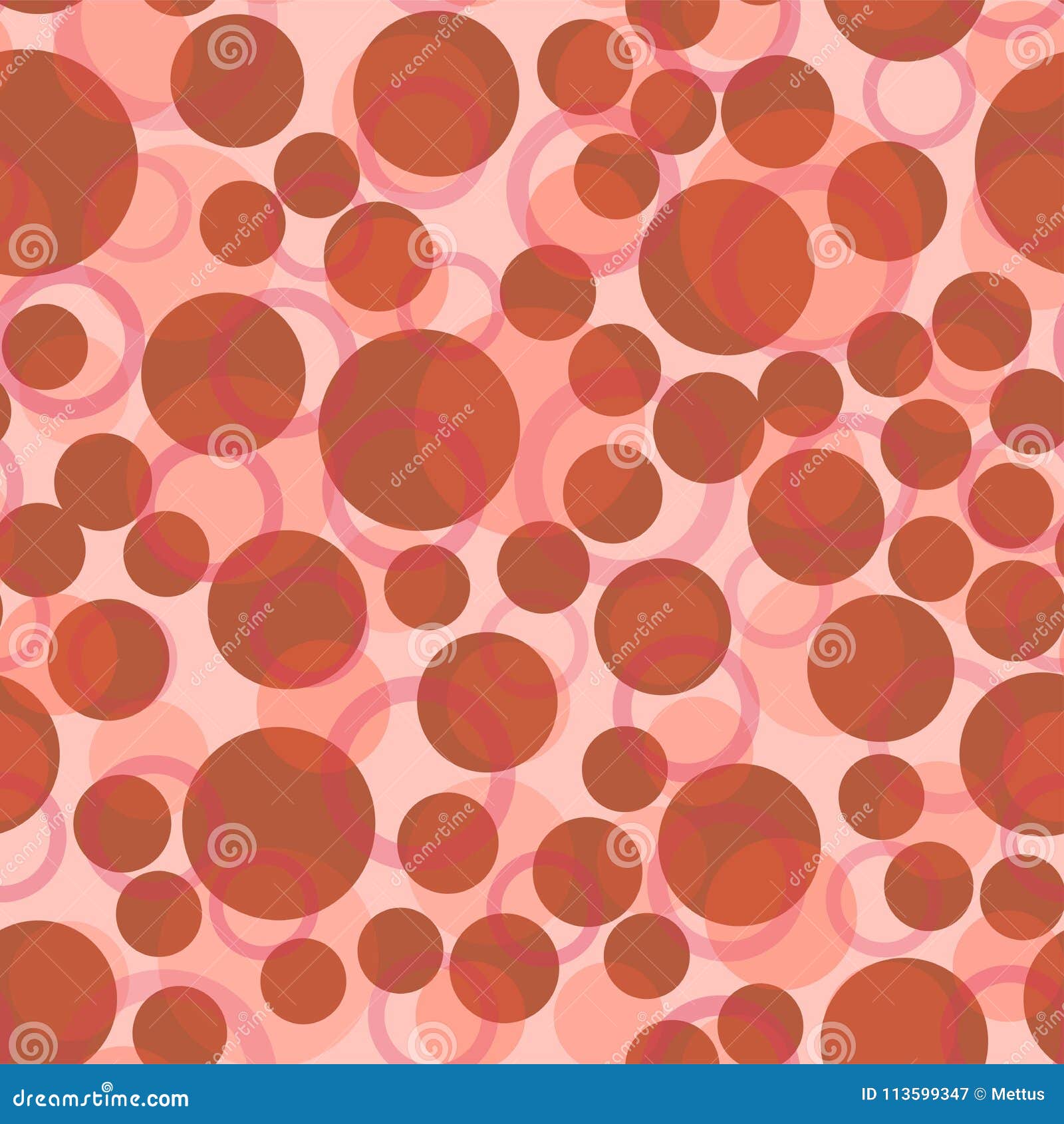 Brown Spots and Circles Seamless Pattern. Stock Illustration ...