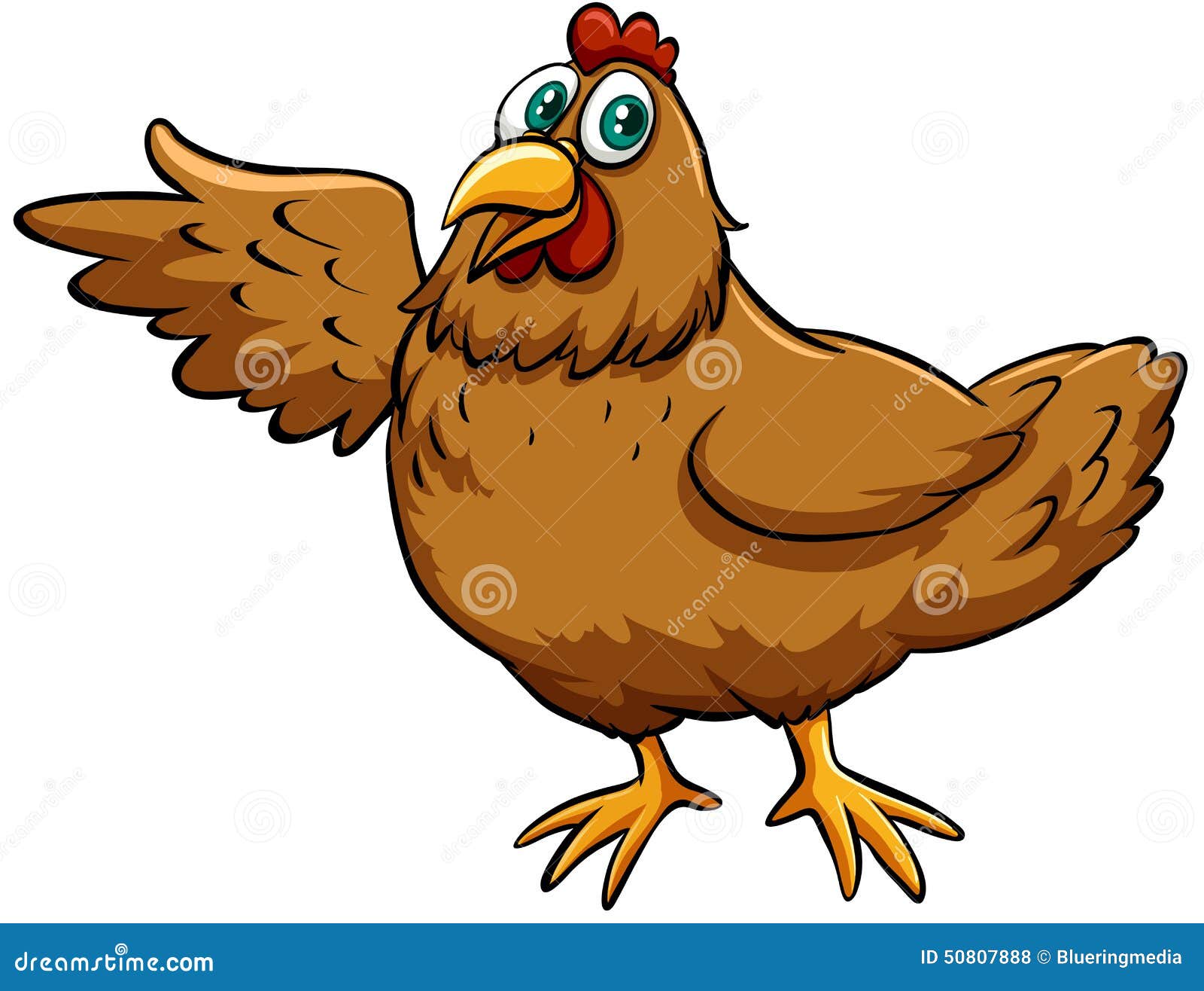 Brown spring chicken stock vector. Illustration of farming - 50807888