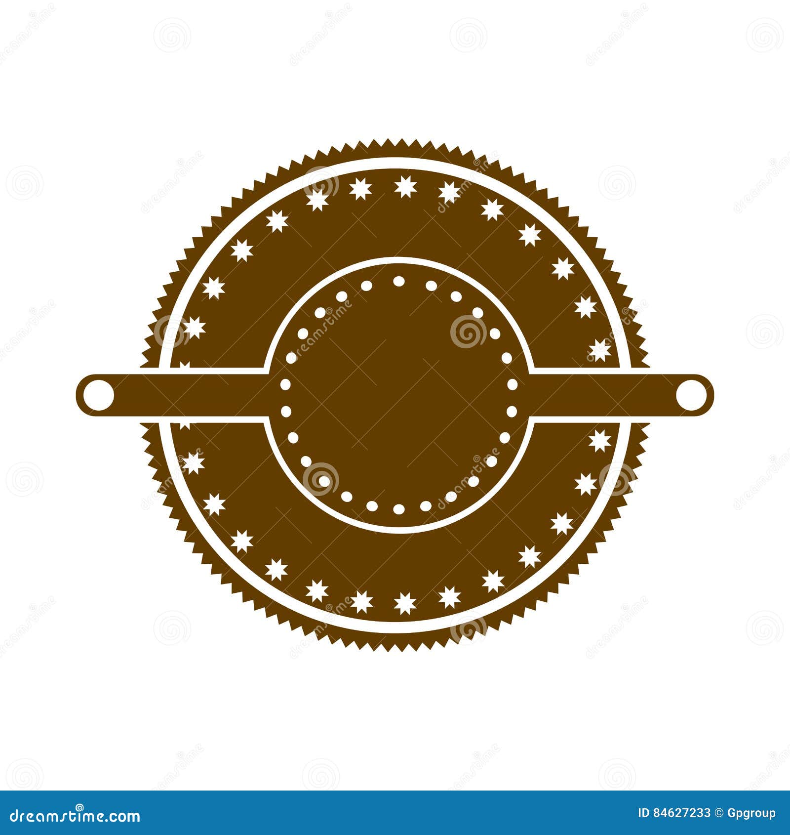Brown Stamp Abstract Art Deco Emblem Stock Vector - Illustration of ...