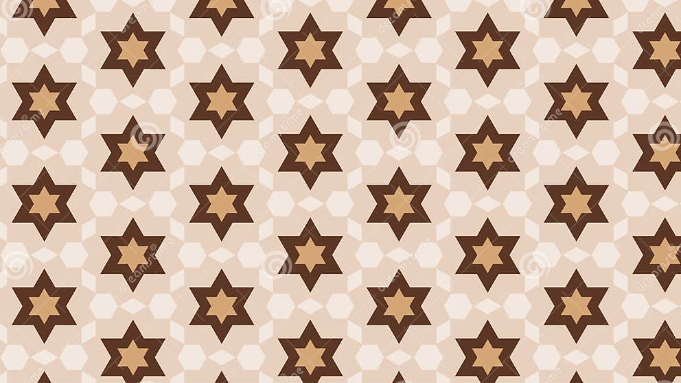 Brown Stars Background Pattern Vector Stock Vector - Illustration of ...