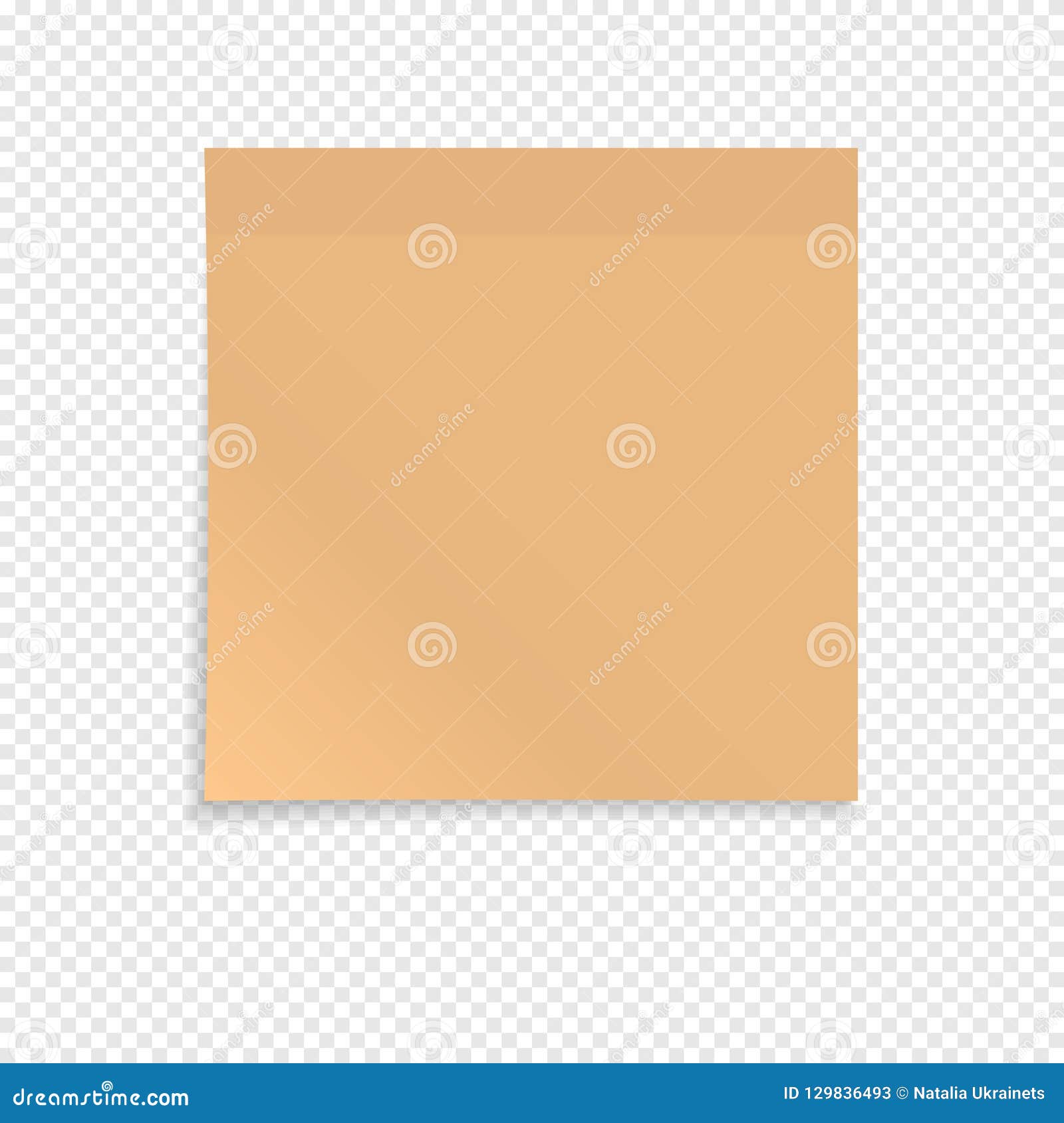 Brown sticky note stock vector. Illustration of notepaper - 129836493
