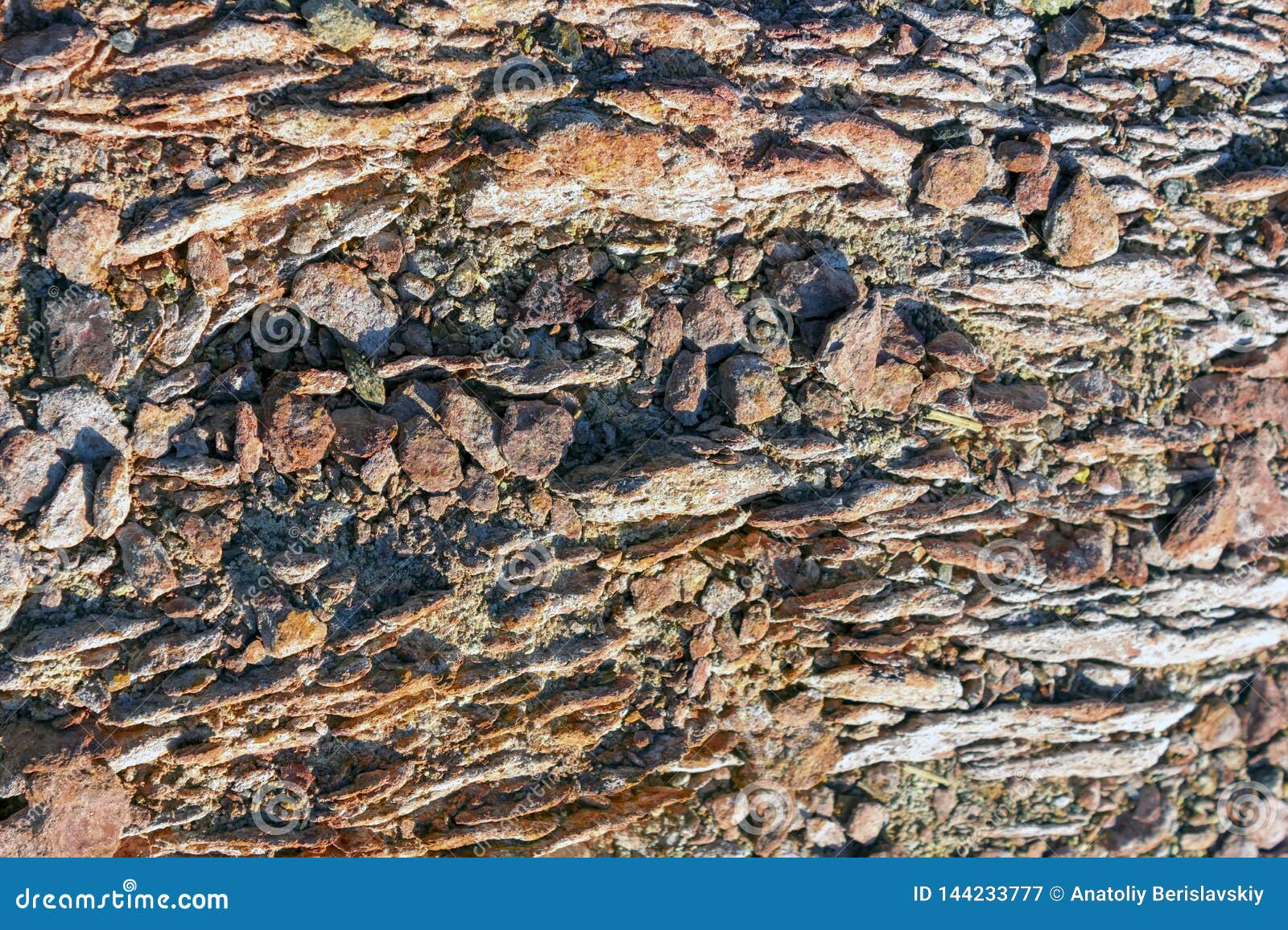 Brown Stone Wall Rock Texture Background Close-up Stock Image - Image ...