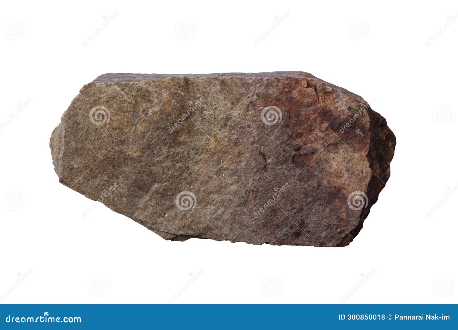 Brown Stone or Rock Isolated on White Background. Stock Photo - Image ...