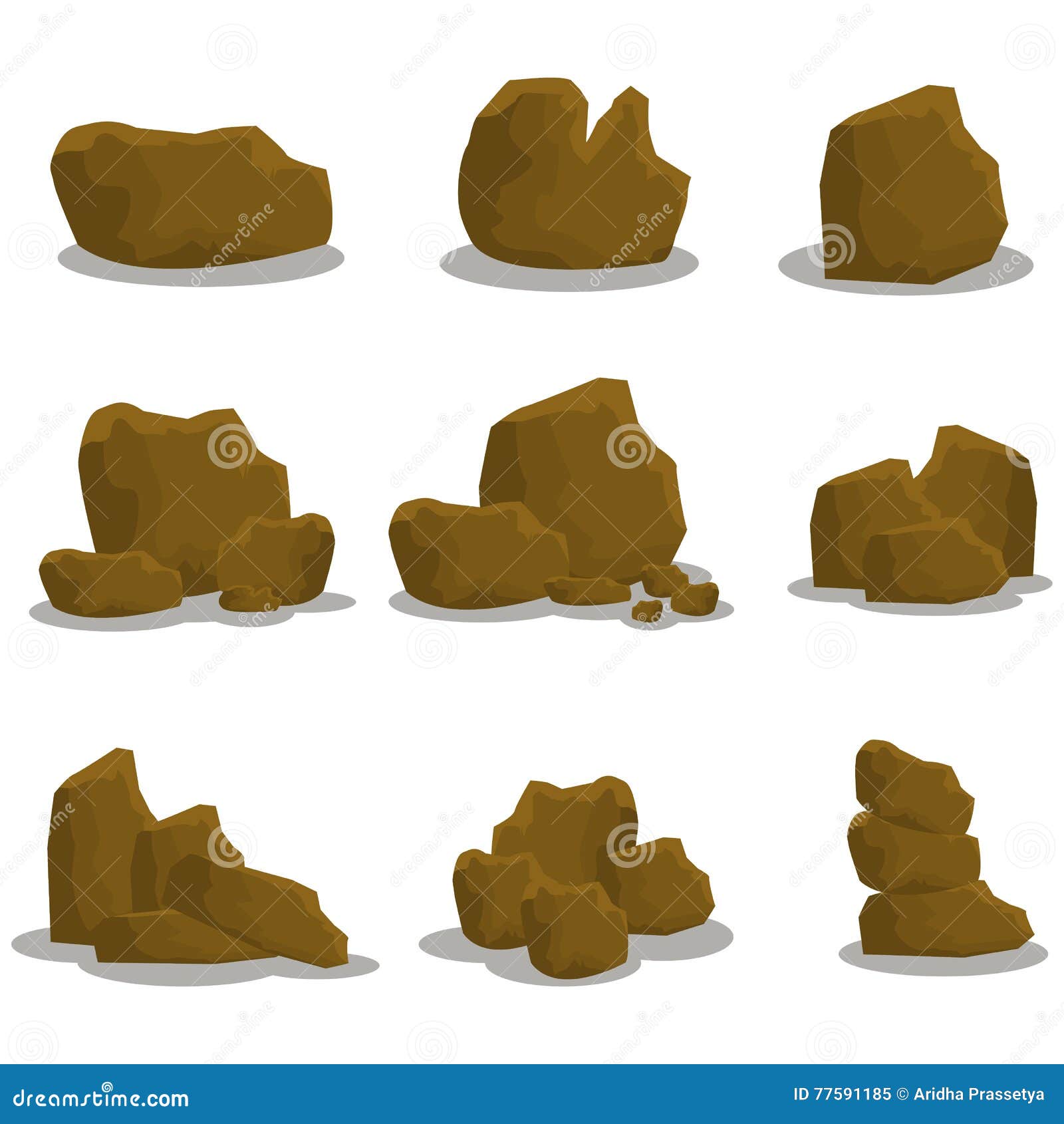 Brown Stone Style of Vector Stock Vector - Illustration of decoration ...