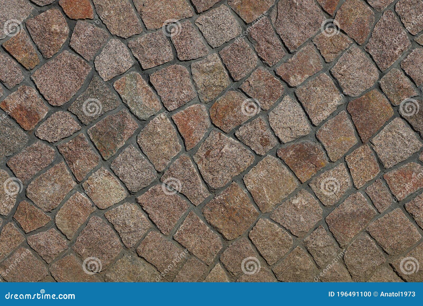 Brown Stone Texture of Small Cobblestones in the Wall Stock Photo ...