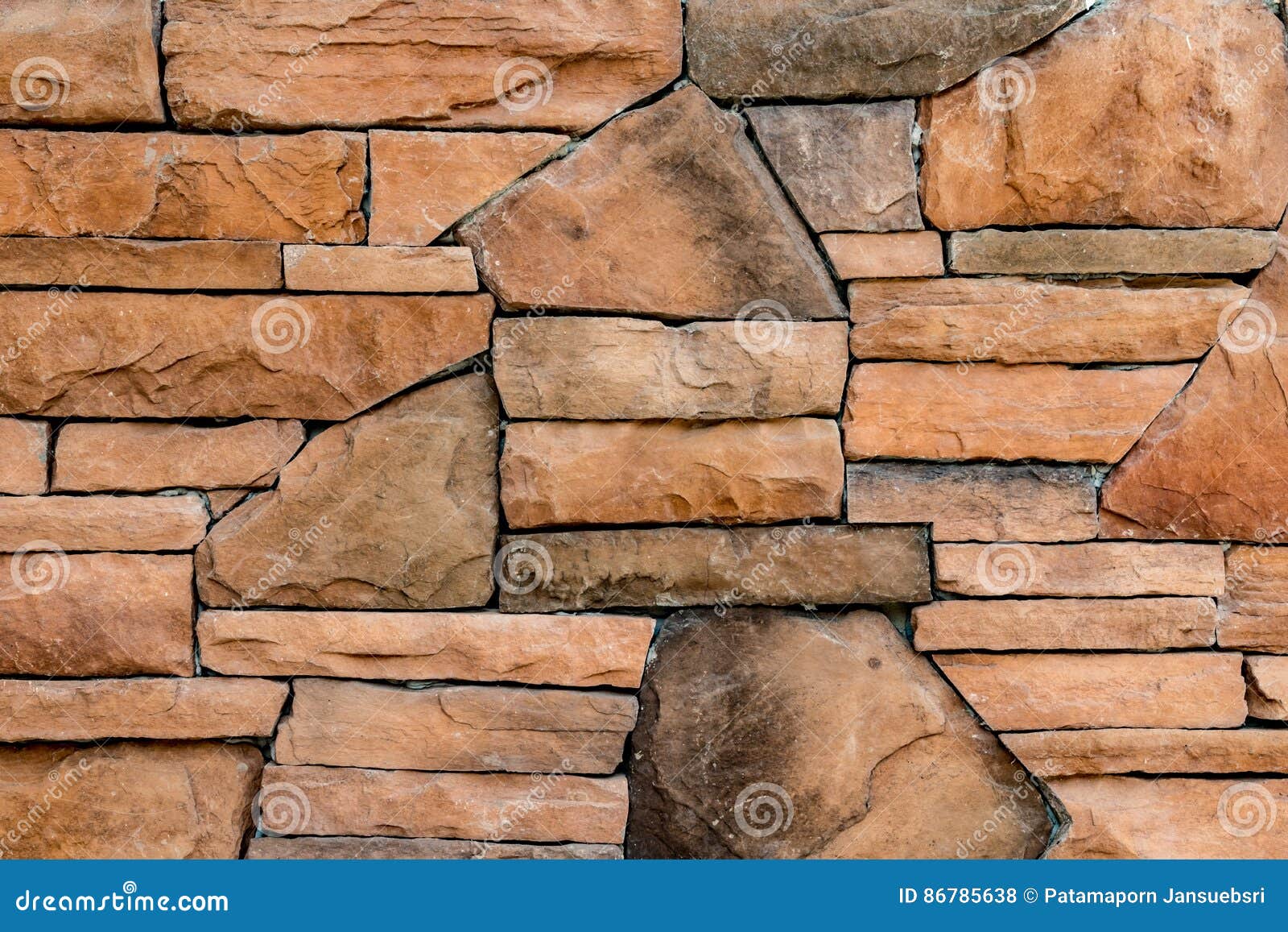 Brown Stone wall stock photo. Image of cement, brown - 86785638