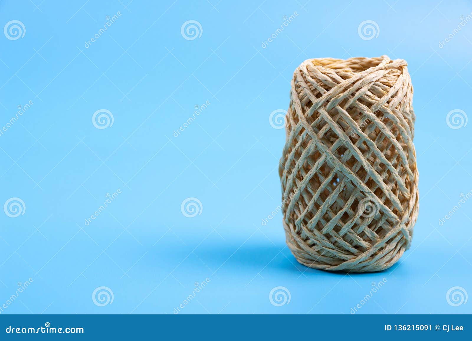 Brown String on Blue Background Stock Image - Image of brown, basket ...