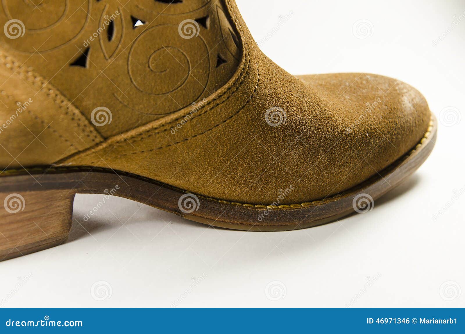 Brown suede shoe stock photo. Image of elegant, warm - 46971346