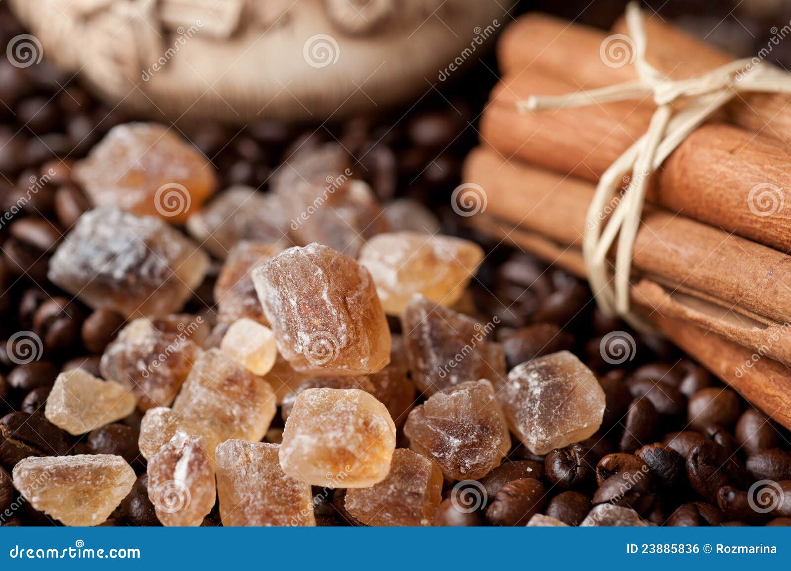 Brown Sugar Cane, Coffee and Cinnamon Stock Photo - Image of sweet ...