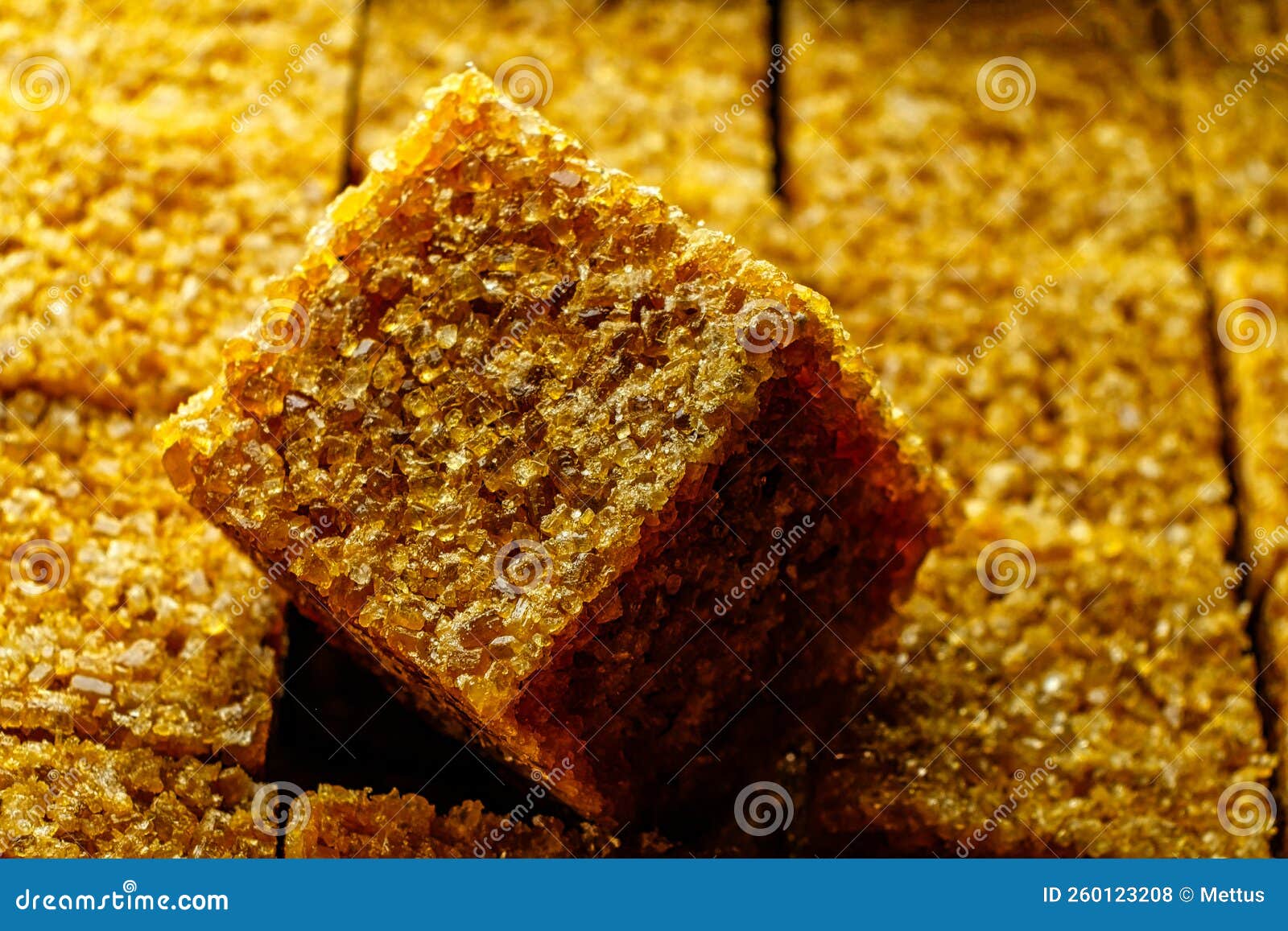 Brown Sugar Cube Macro Image. Sugar Cube on Top of Other Cubes in Pack ...