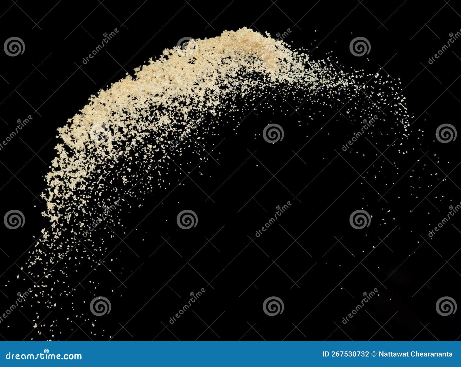 Brown Sugar Flying Explosion, Brown Grain Sugar Explode Abstract Cloud ...
