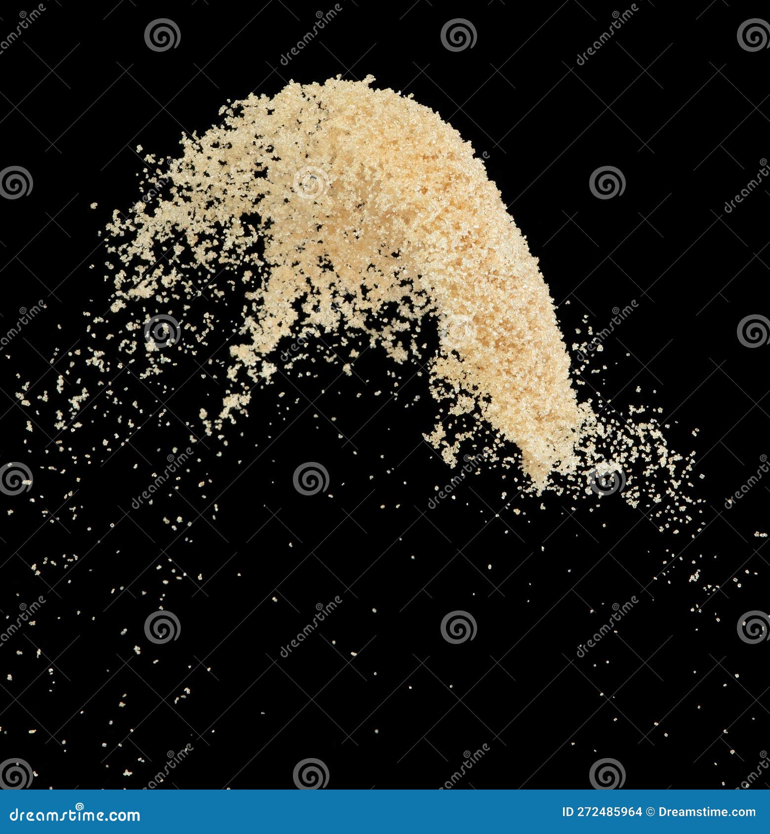 Brown Sugar Flying Explosion, Brown Grain Sugar Explode Abstract Cloud ...