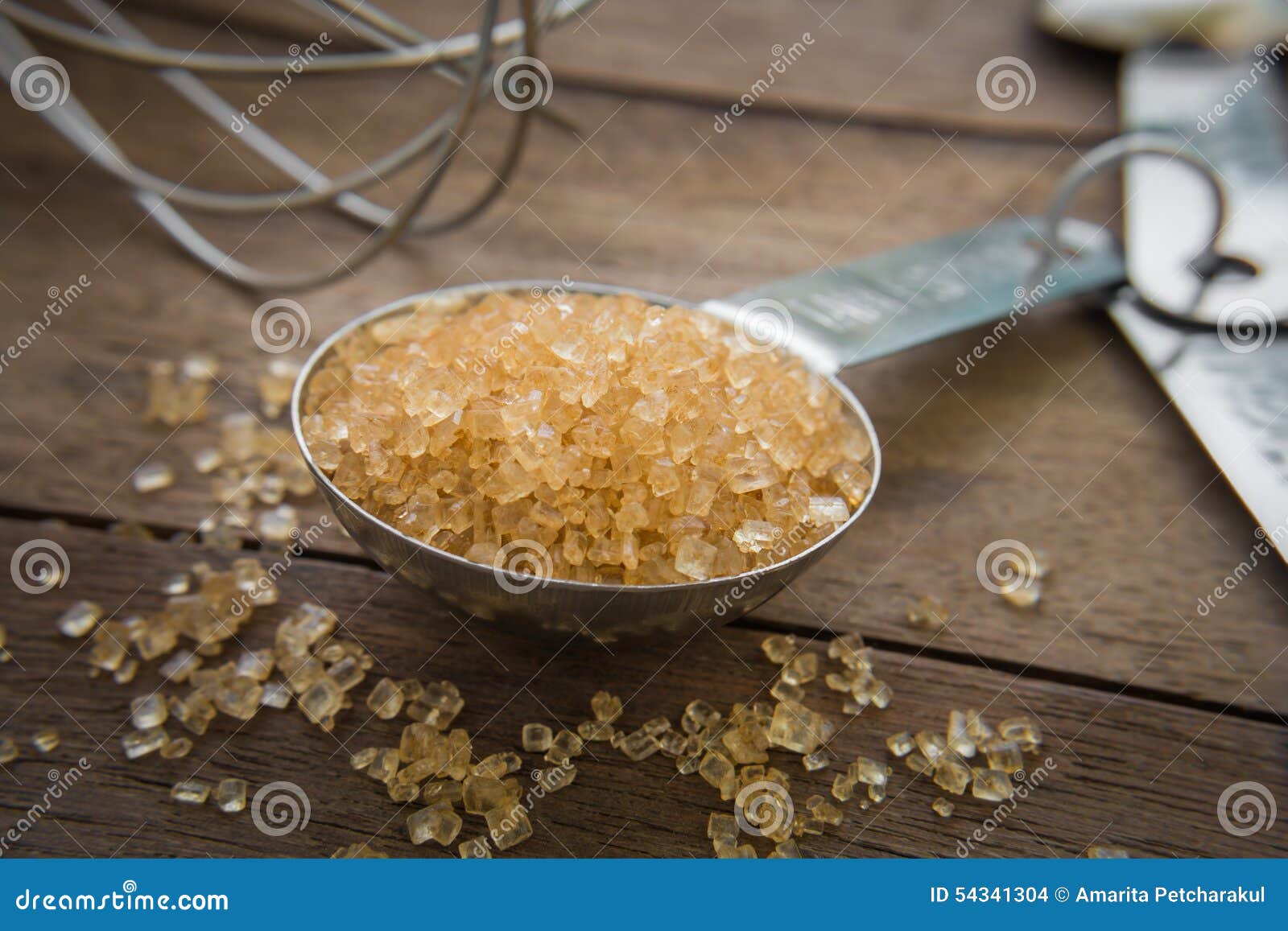 Brown Sugar on Measuring Spoons Stock Photo - Image of granulated ...