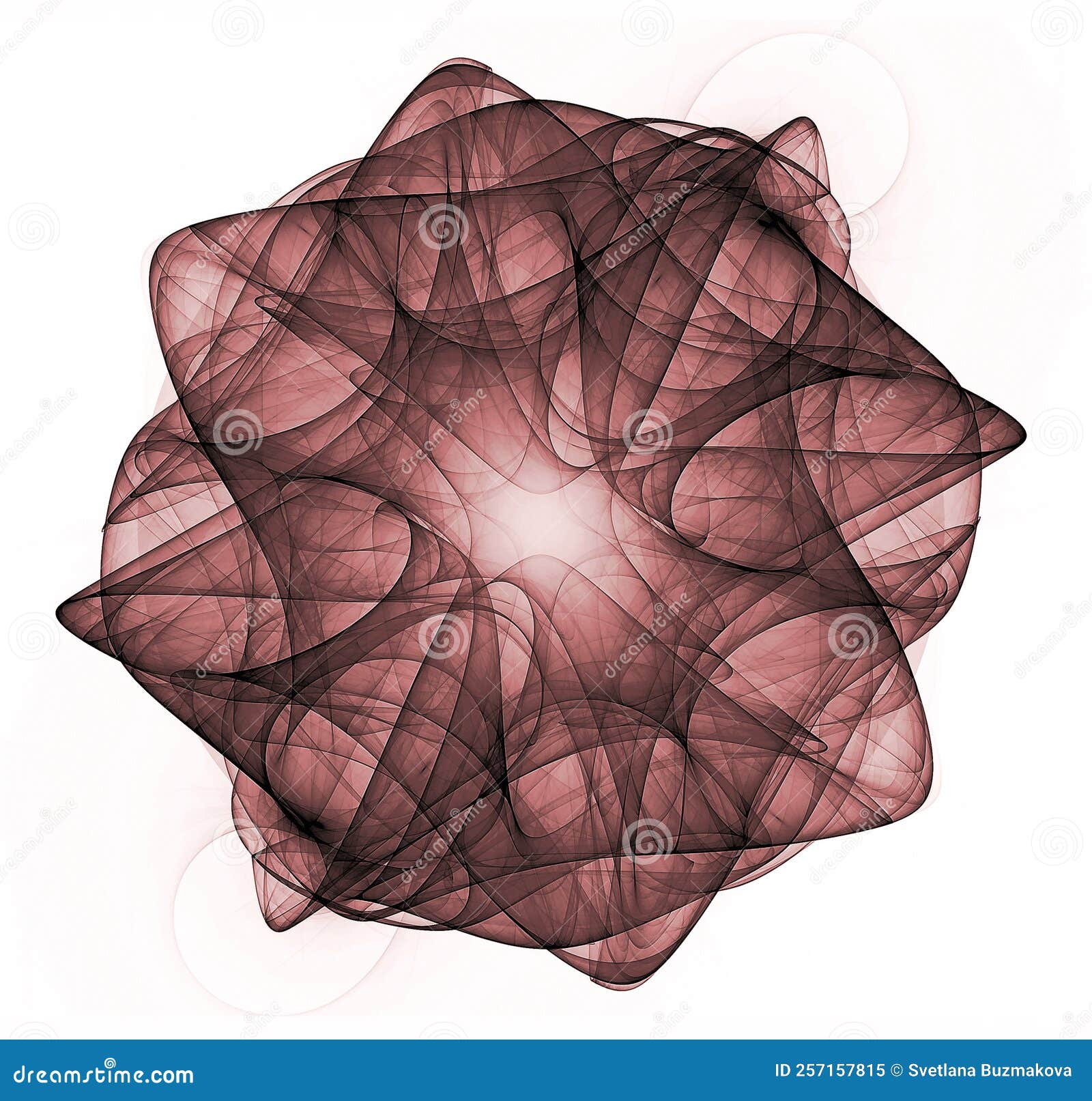 Brown Swirls Create a Flower-like Pattern. Graphic Design Element on a ...